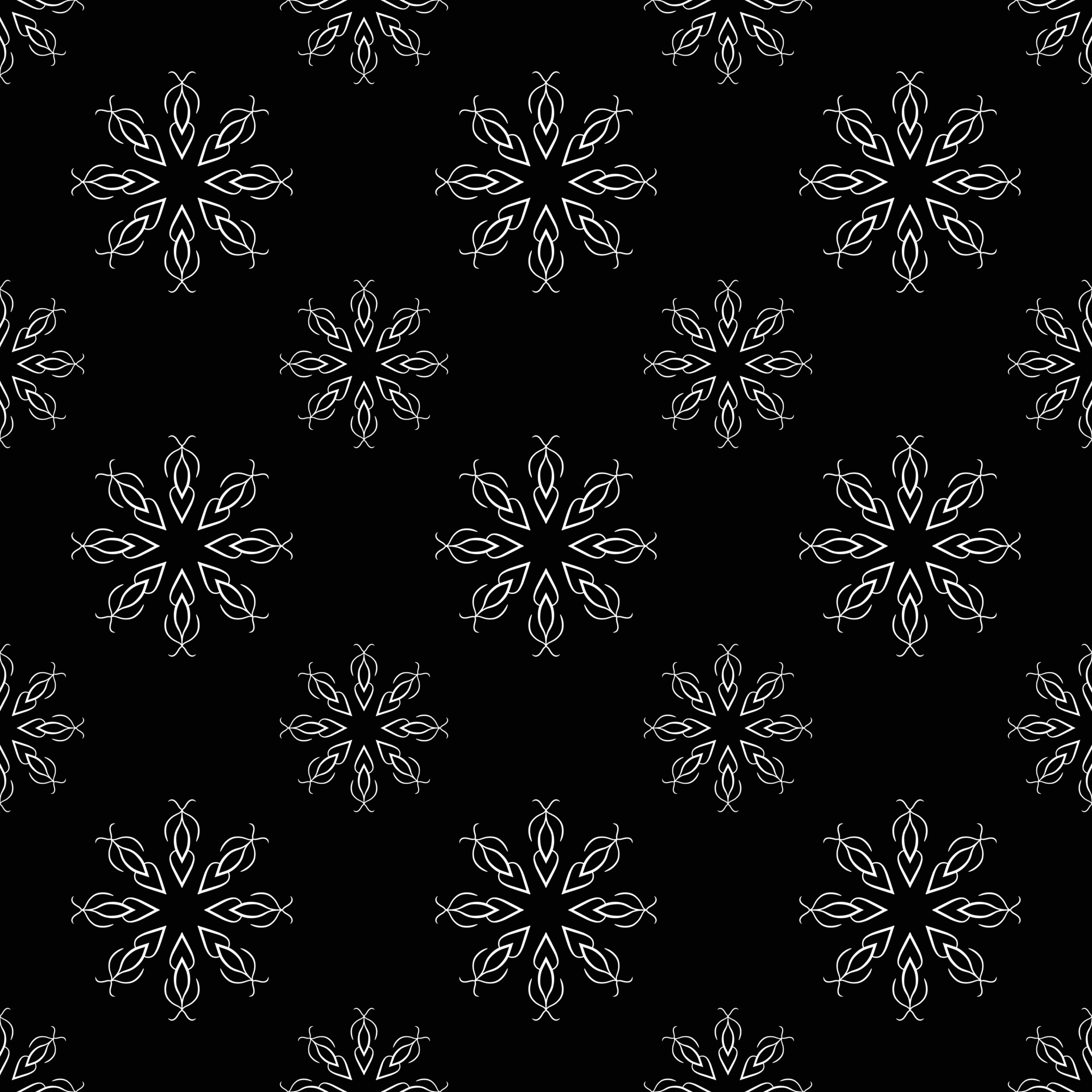 Hand drawn seamless repeat pattern in single color 3180802 Vector Art ...