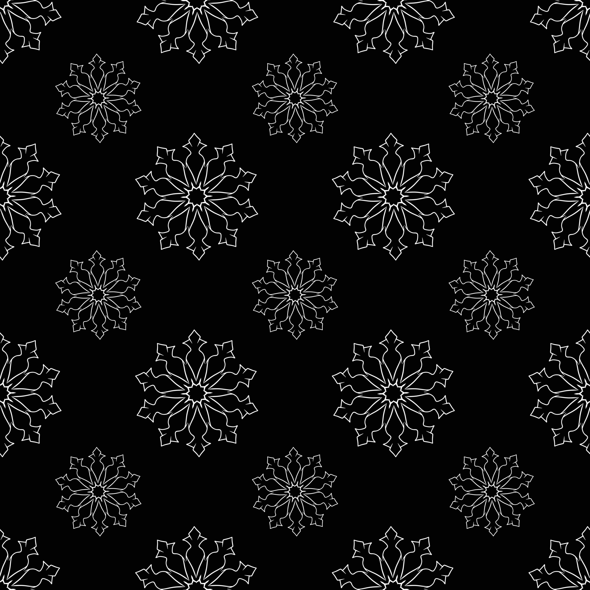 Hand drawn seamless repeat pattern in single color 3180825 Vector Art ...