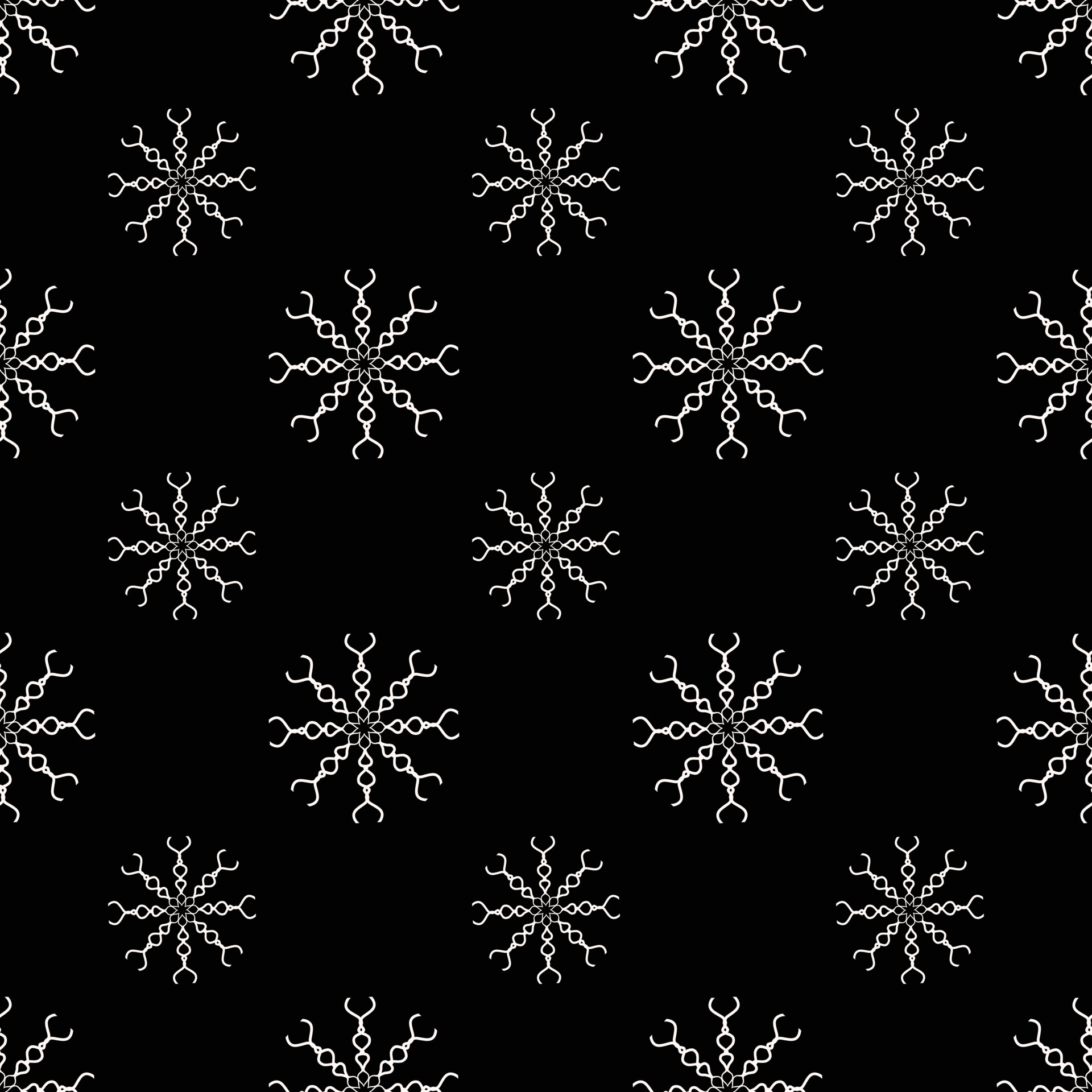 Hand drawn seamless repeat pattern in single color 3180827 Vector Art ...