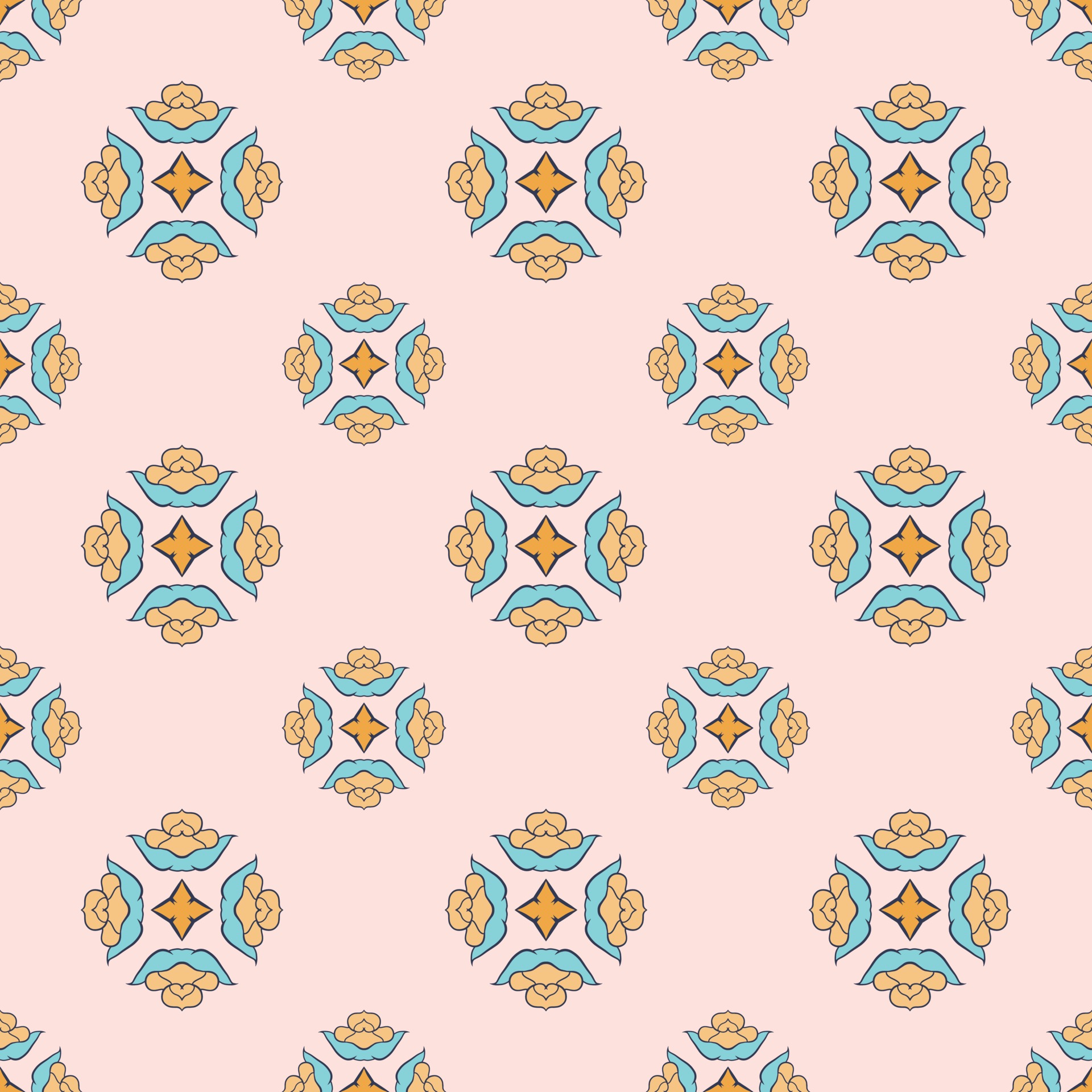 colorful vector repeat pattern, Hand drawn pattern or background ...