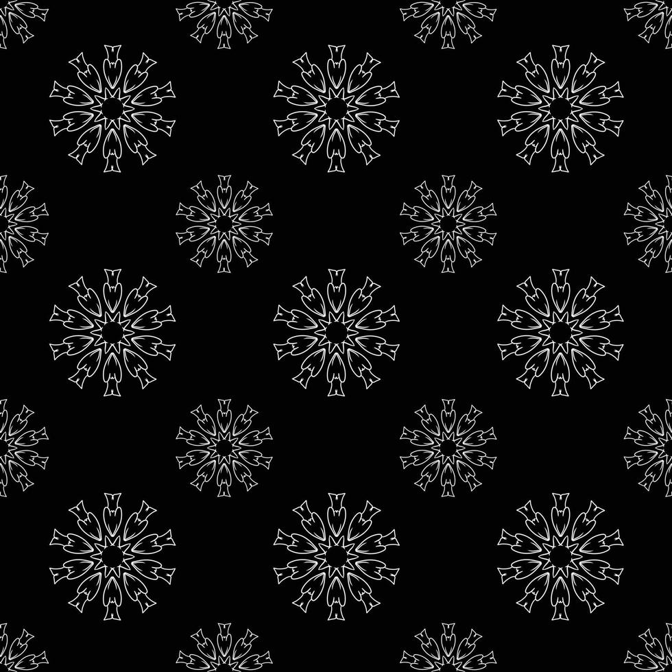 Hand drawn seamless repeat pattern in single color 3180854 Vector Art ...