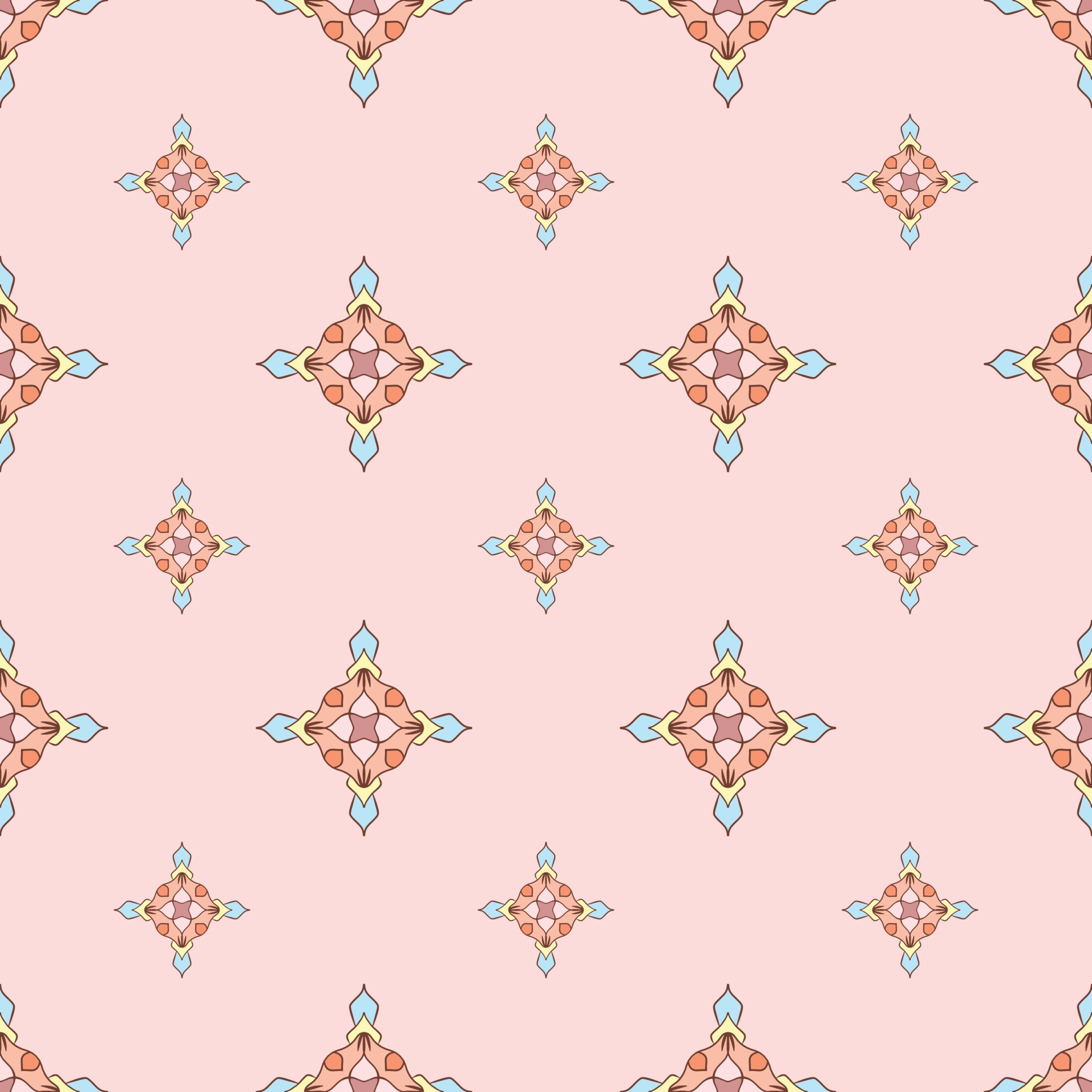 colorful vector repeat pattern, Hand drawn pattern or background ...