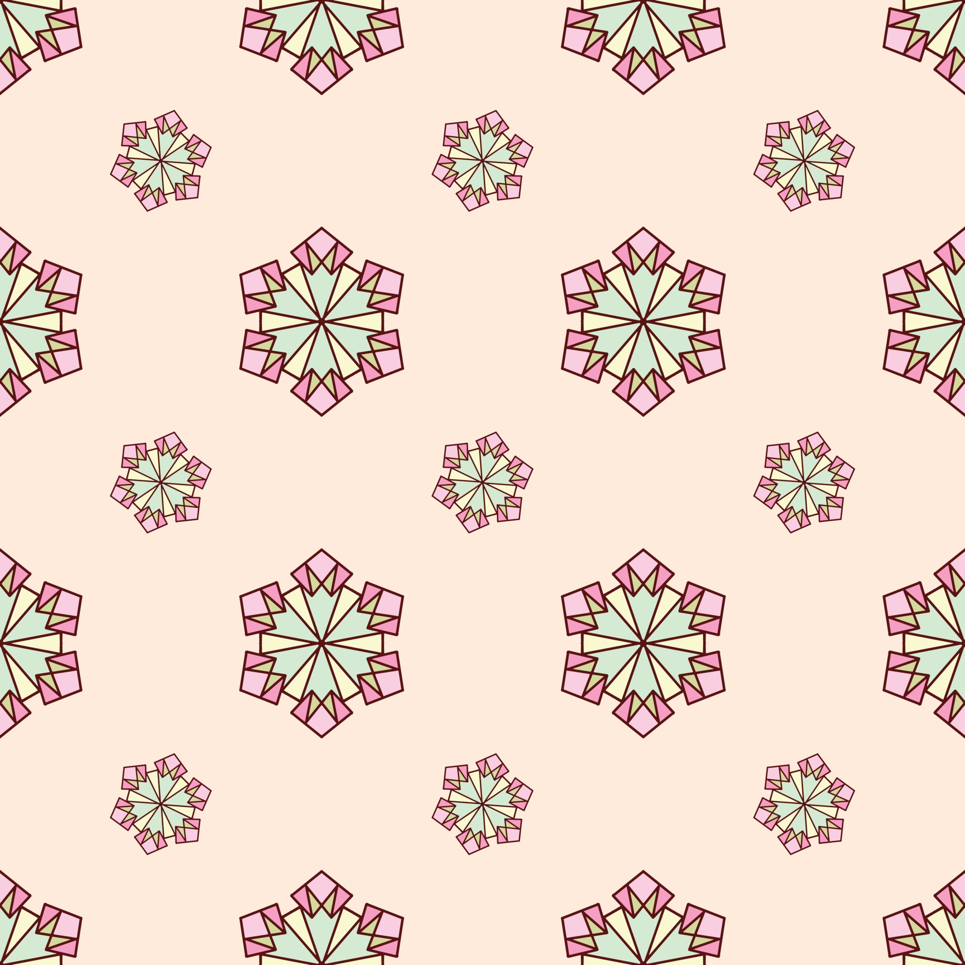 colorful vector repeat pattern, Hand drawn pattern or background ...