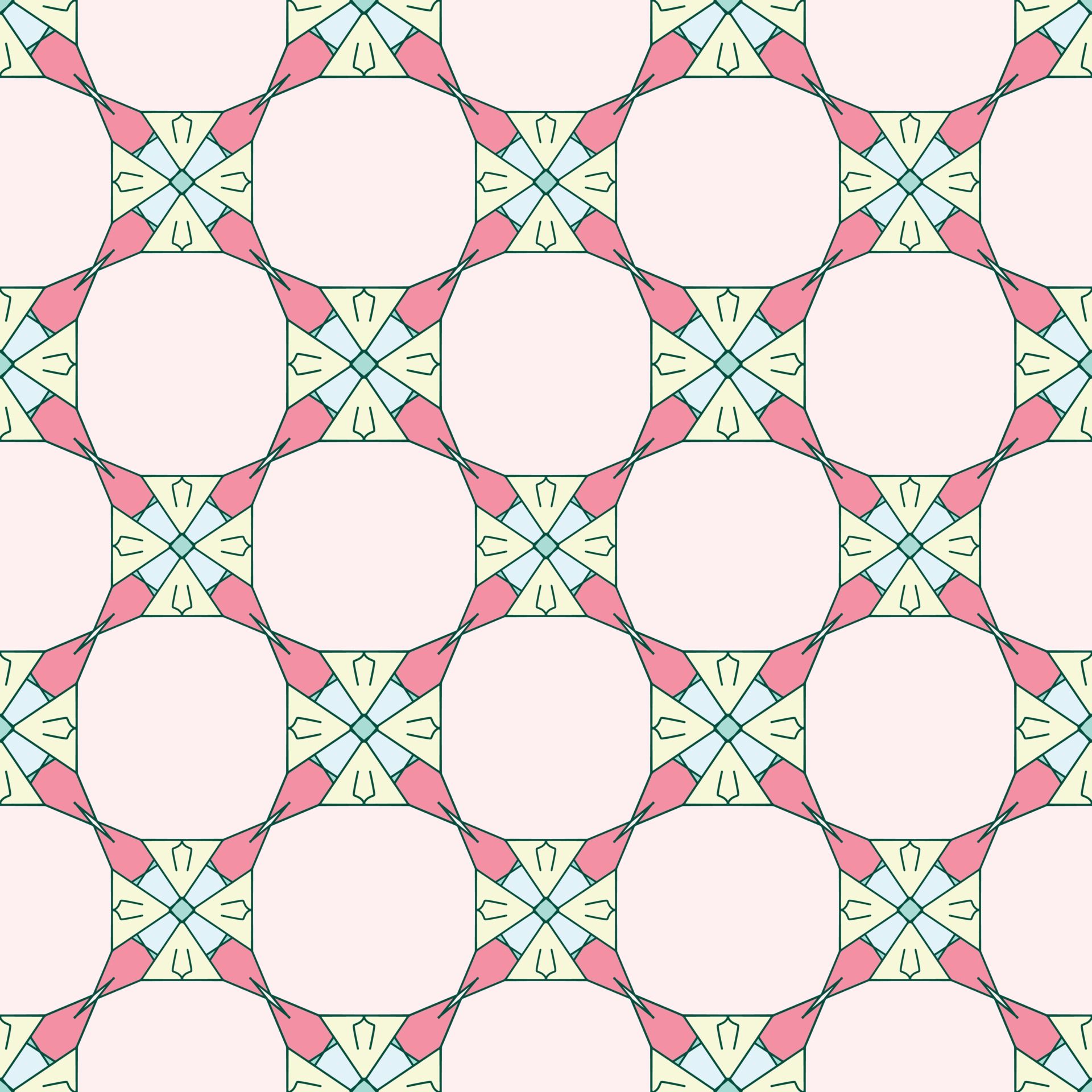 colorful vector repeat pattern, Hand drawn pattern or background ...