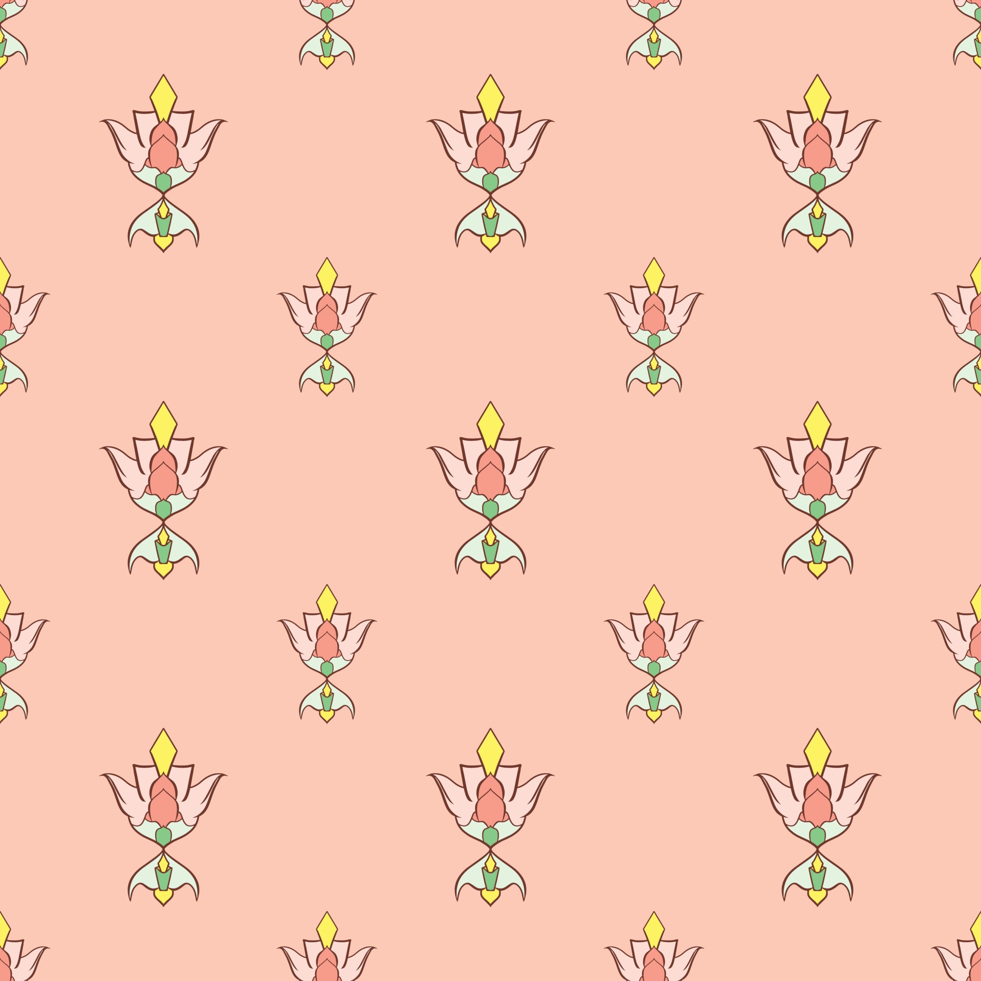 colorful vector repeat pattern, Hand drawn pattern or background ...