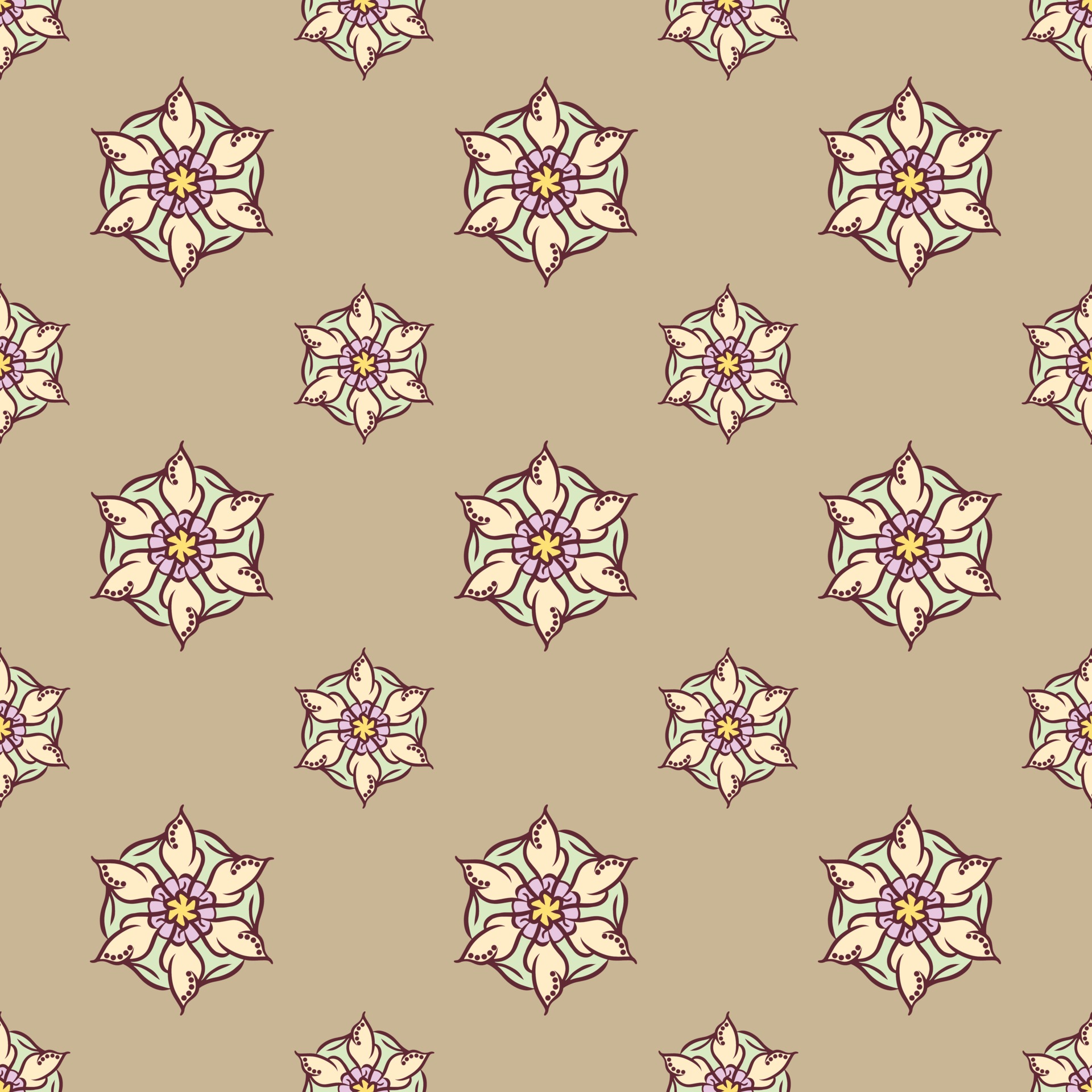 colorful vector repeat pattern, Hand drawn pattern or background ...