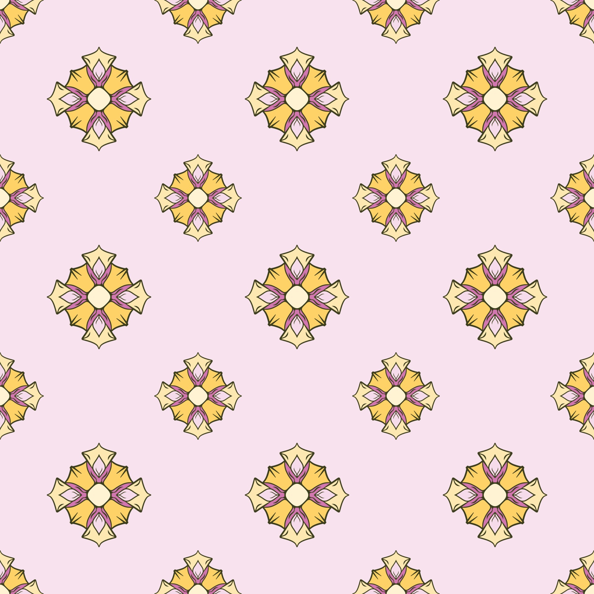 colorful vector repeat pattern, Hand drawn pattern or background ...