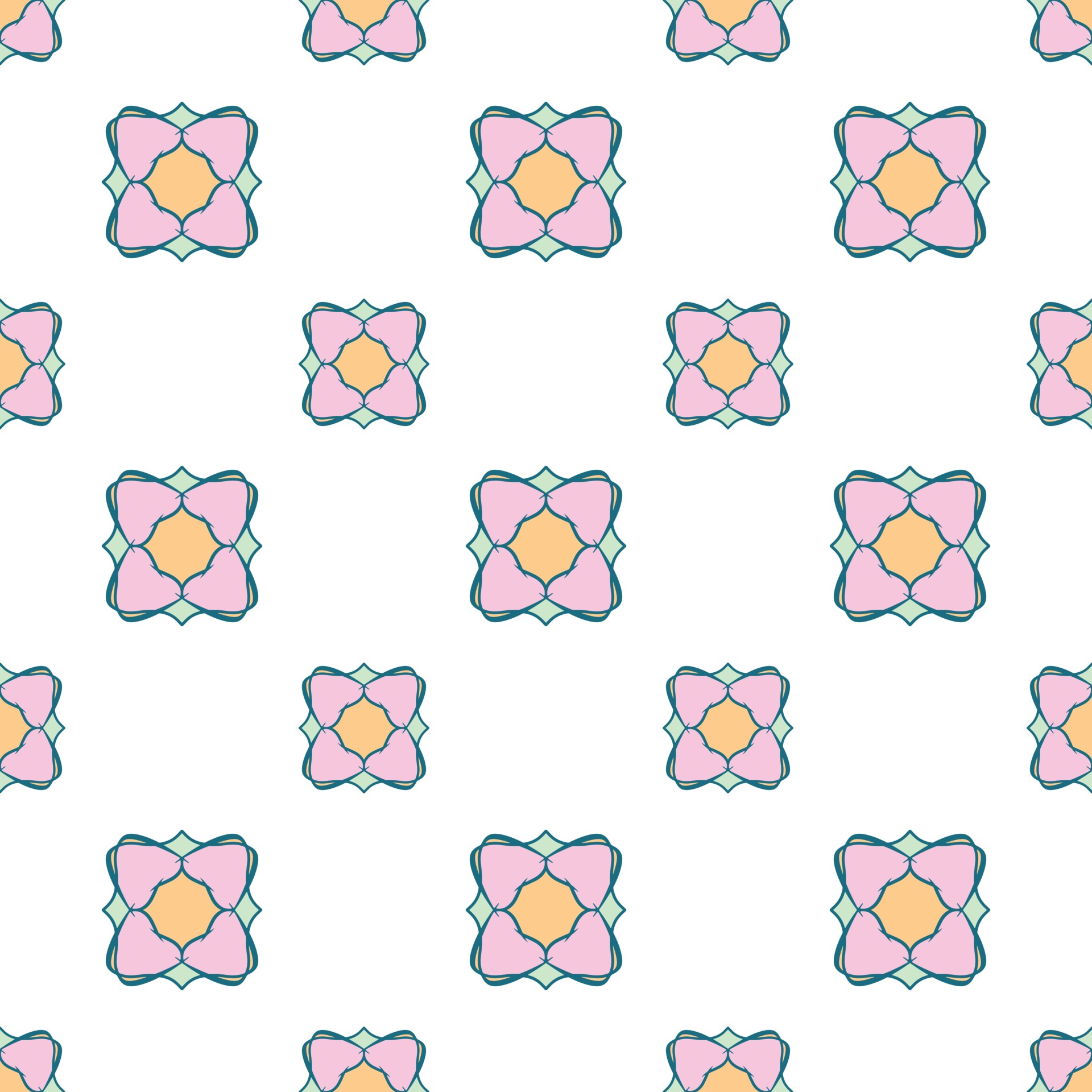 colorful vector repeat pattern, Hand drawn pattern or background ...