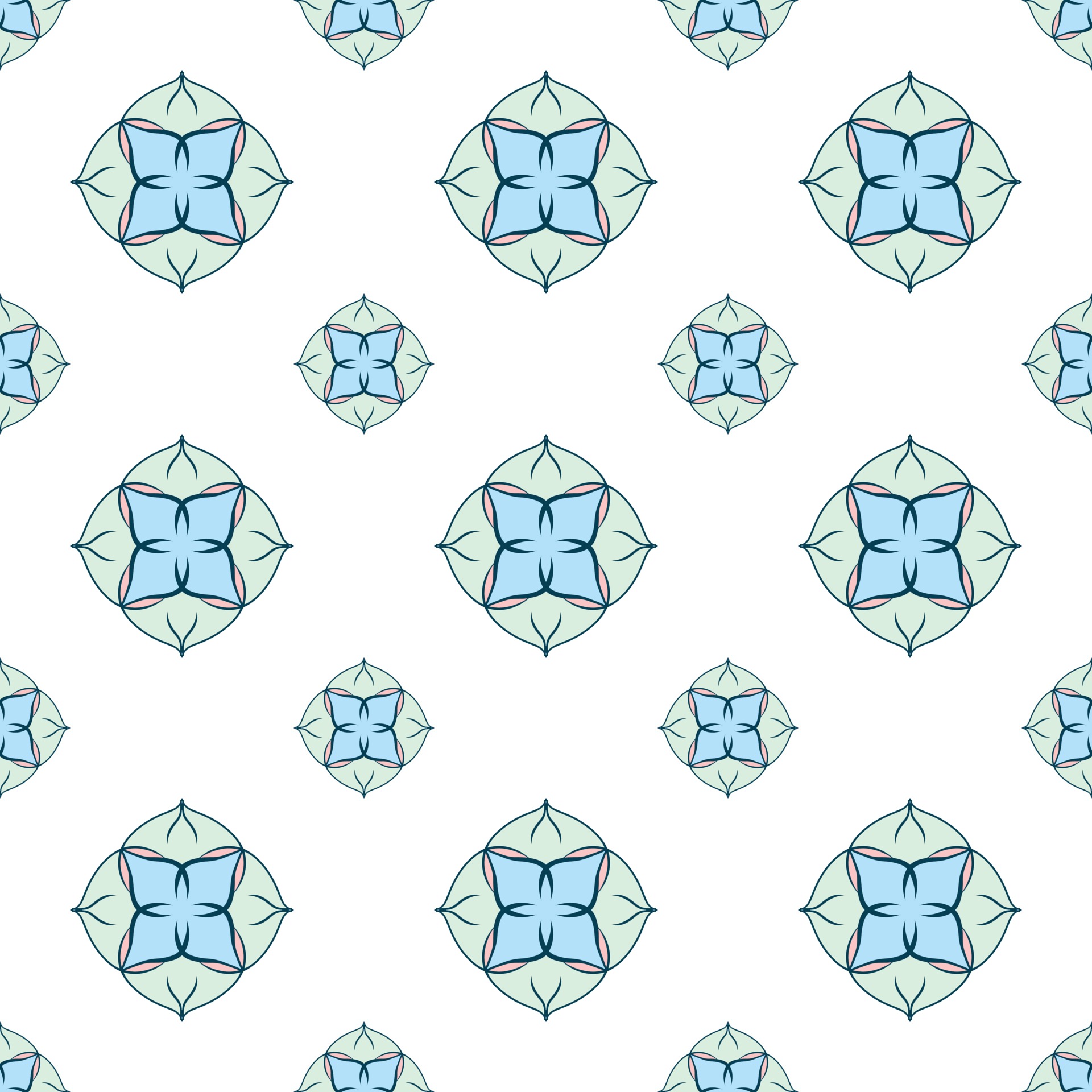 colorful vector repeat pattern, Hand drawn pattern or background ...