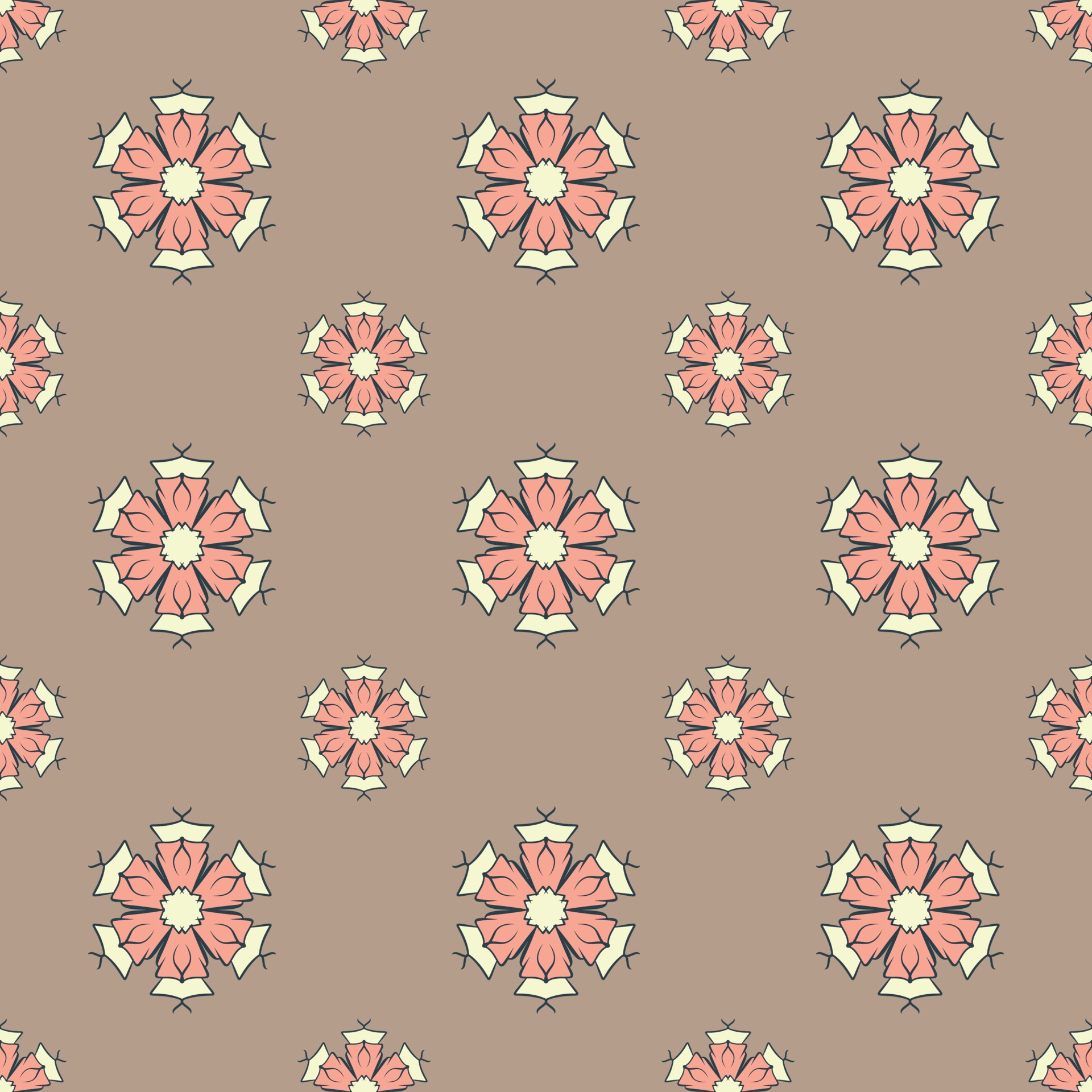 colorful vector repeat pattern, Hand drawn pattern or background ...