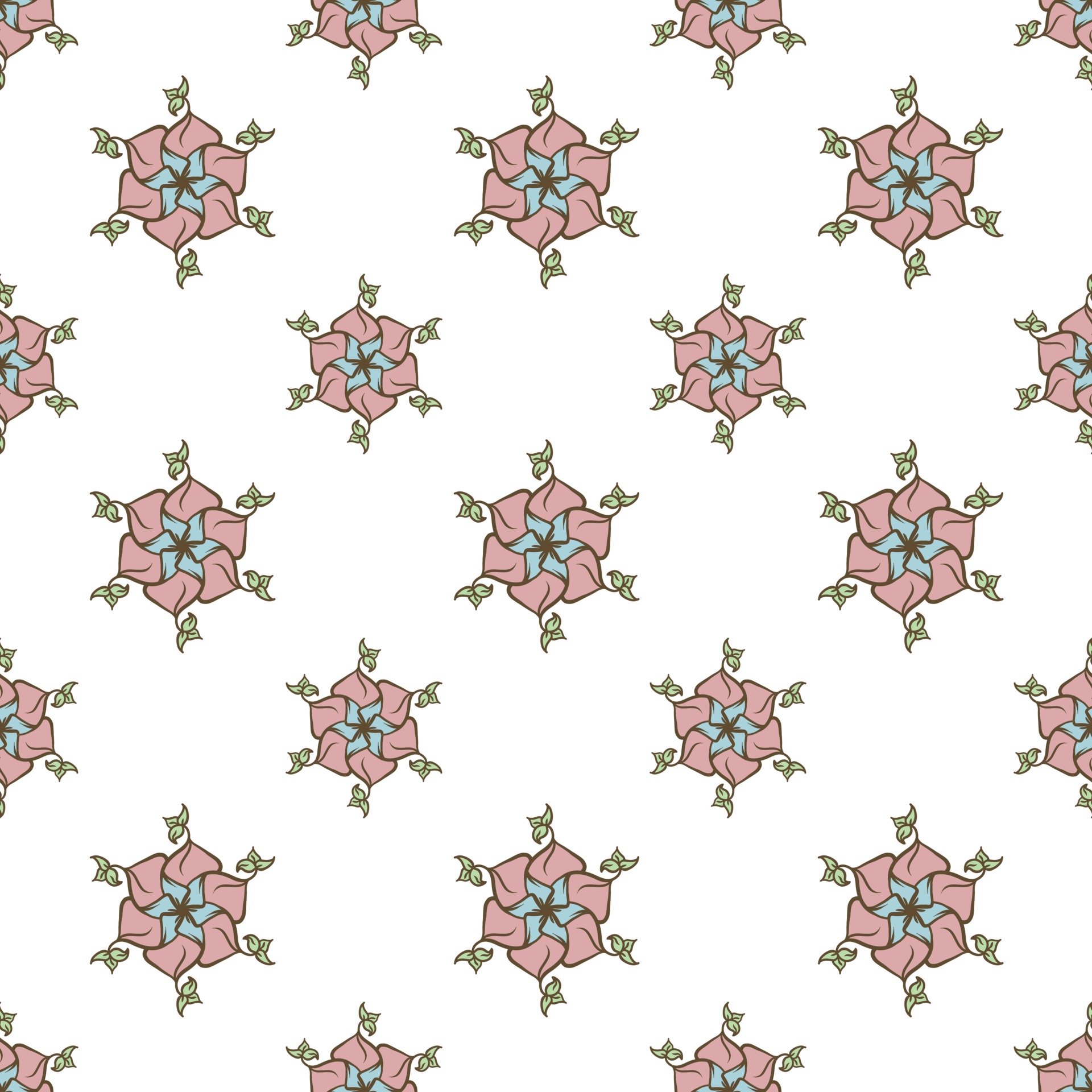 colorful vector repeat pattern, Hand drawn pattern or background ...