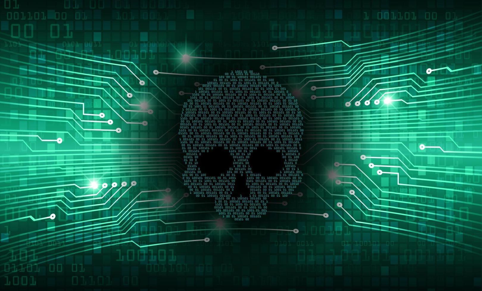 cyber hacker attack background, skull vector 3181965 Vector Art at Vecteezy