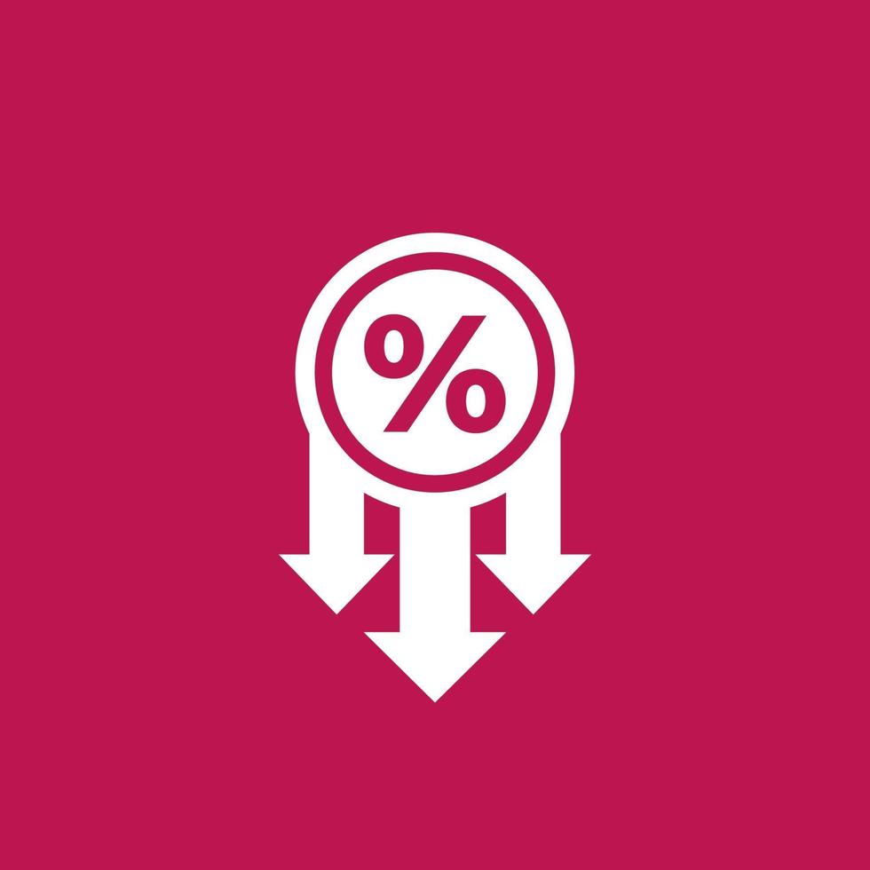 profit decrease, falling rates vector icon 3184108 Vector Art at Vecteezy