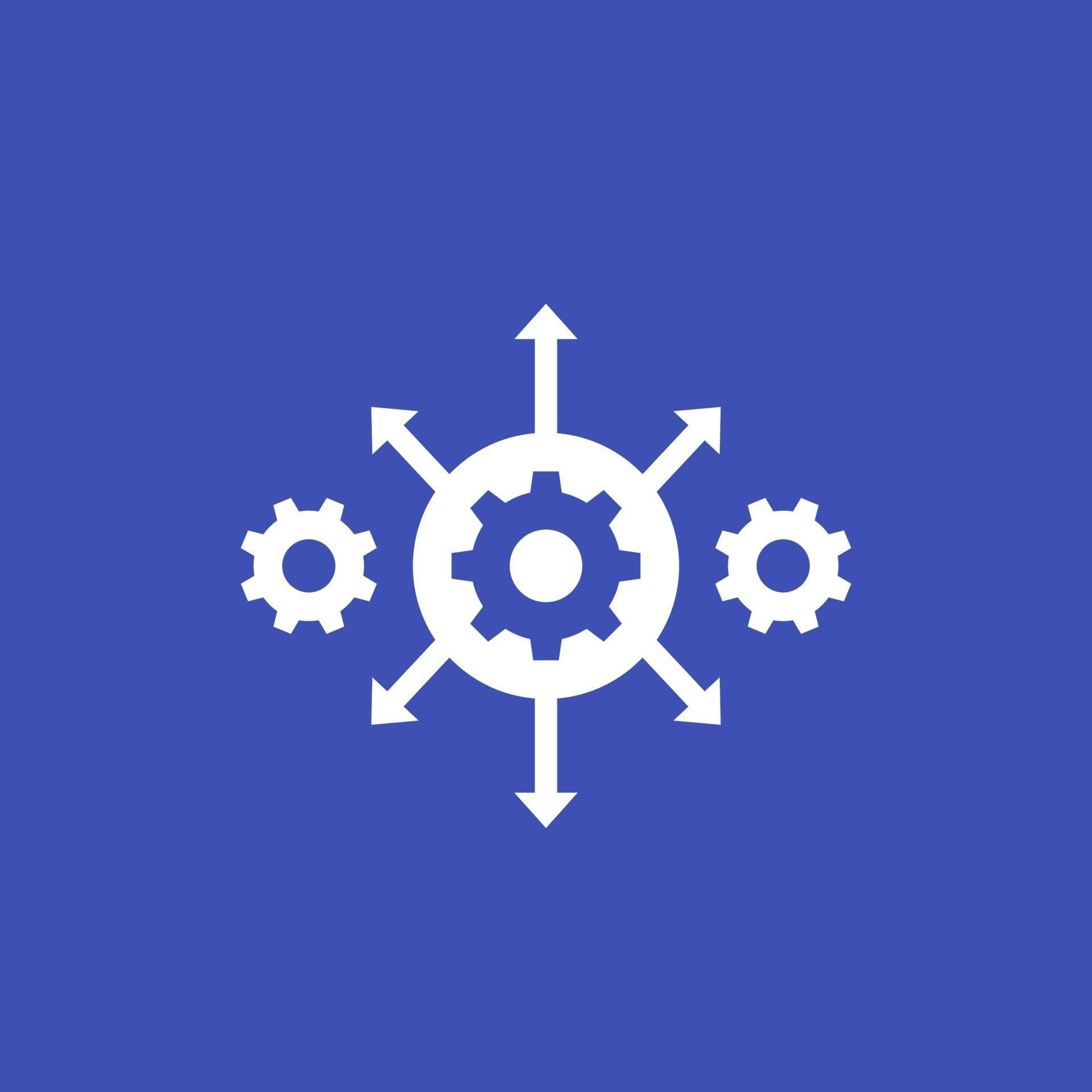process automation icon with cogwheels 3184123 Vector Art at Vecteezy