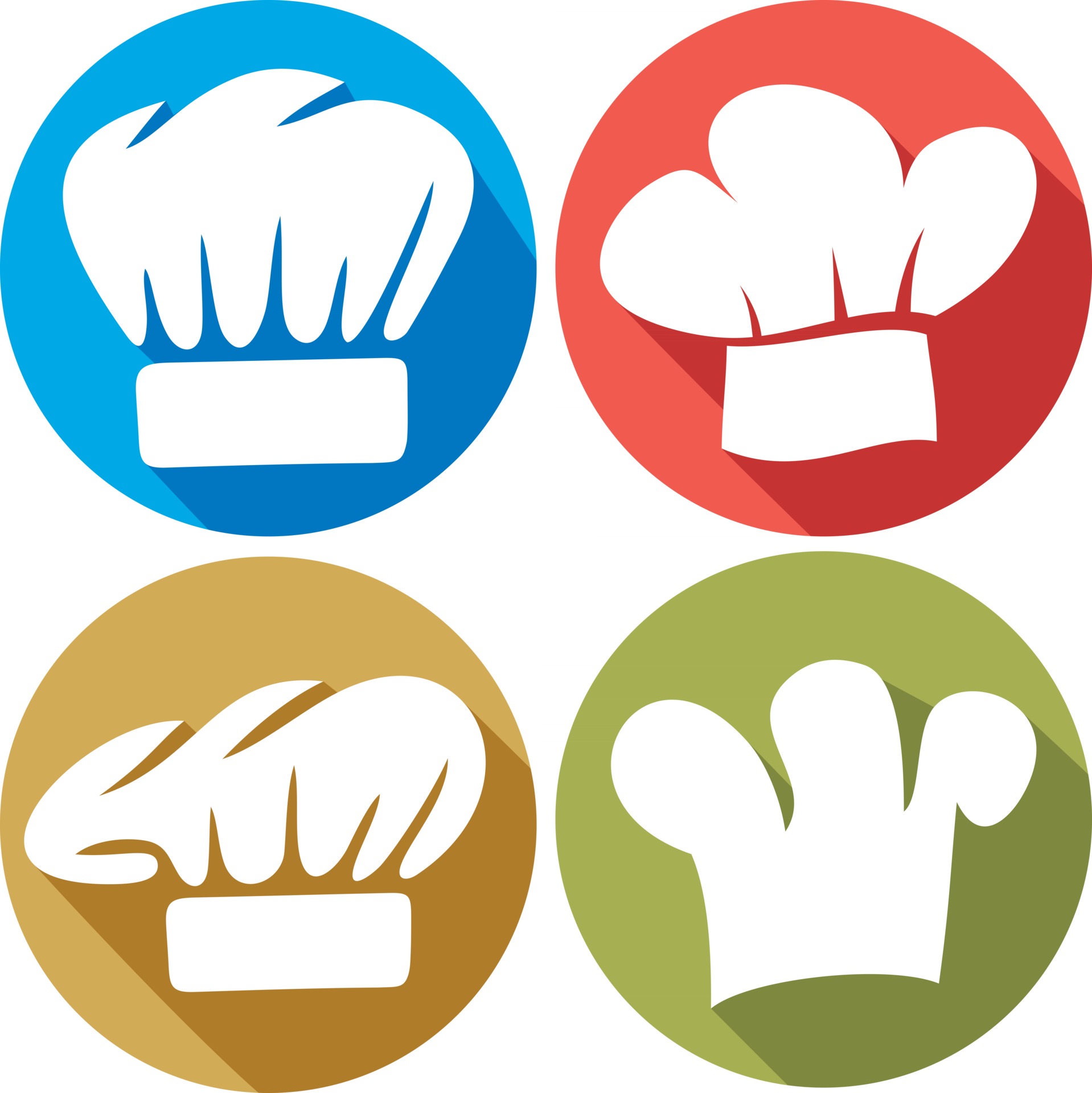 Chef Hat Flat Icons Set 3190092 Vector Art at Vecteezy