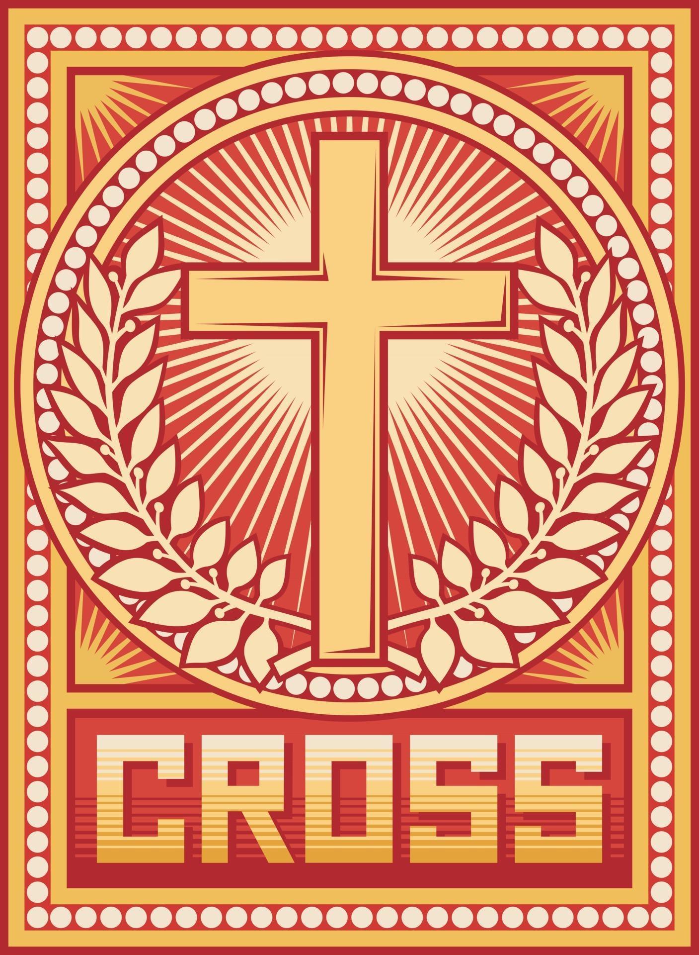 Christian Cross Poster 3190114 Vector Art at Vecteezy