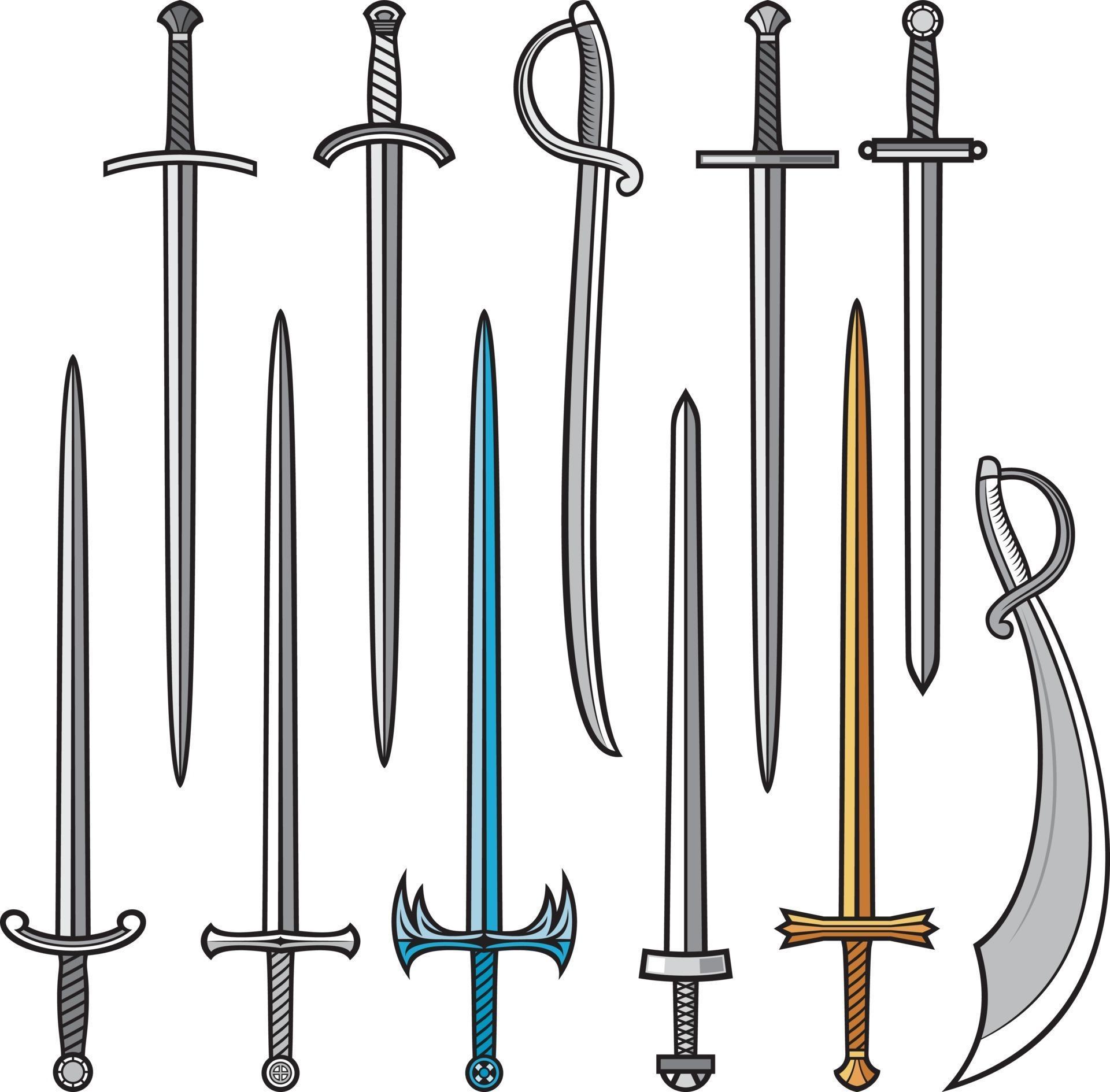 Swords Set Collection 3197607 Vector Art at Vecteezy