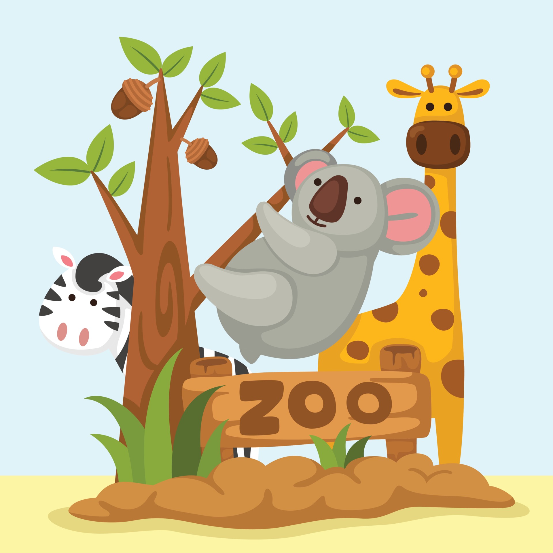 animal zoo vector 3204171 Vector Art at Vecteezy