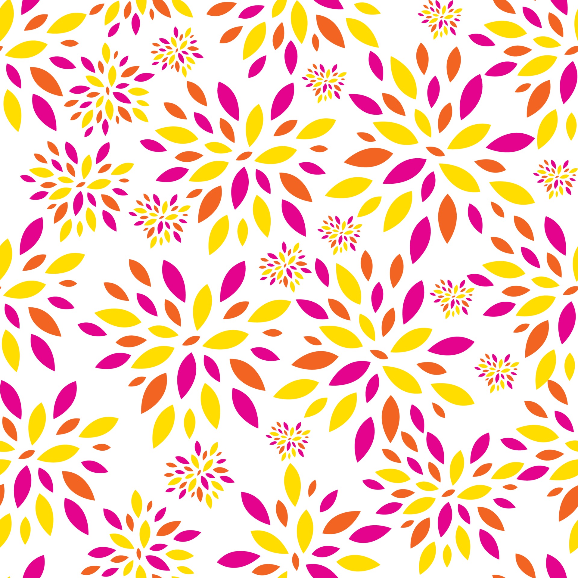 Flower Leaves Seamless Pattern Background Vector Illustration 3204985 ...