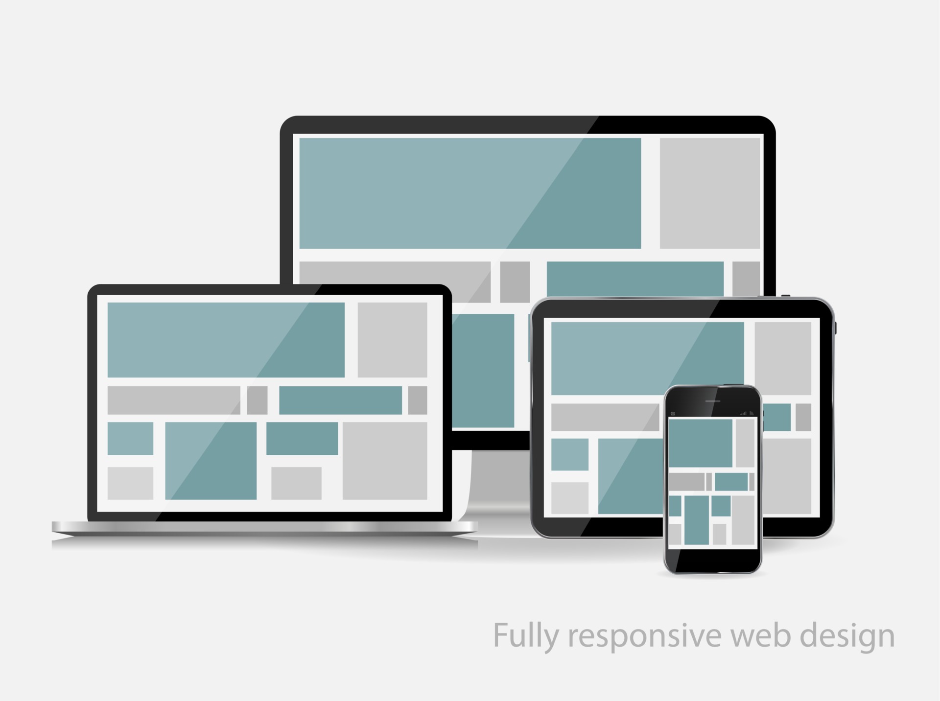 Fully Responsive Web Design Concept Vector Illustration 3205385 Vector ...