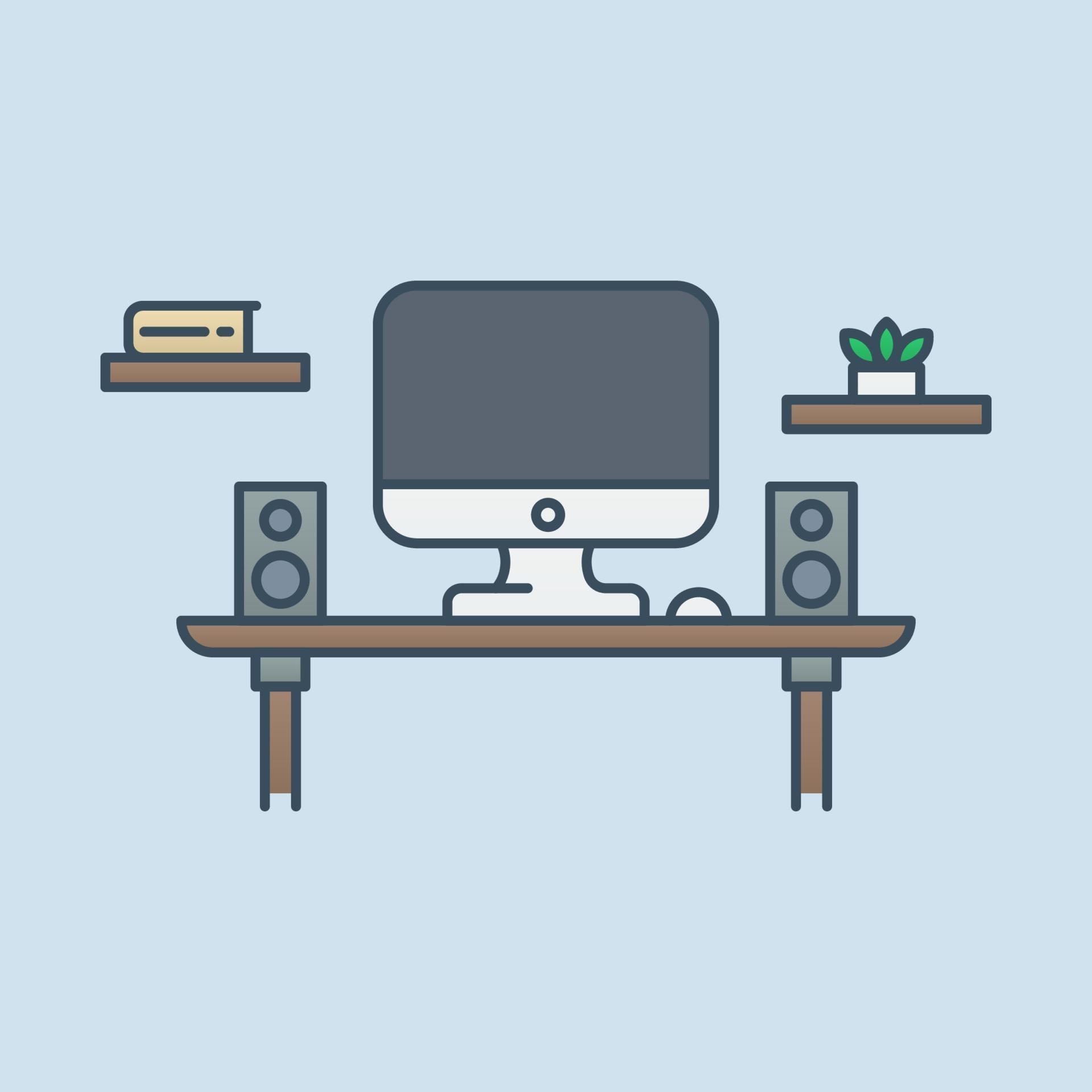 Workspace icon vector illustration. Office Workspace flat design 2 ... Workspace icon vector illustration. Office Workspace flat design 2 ...