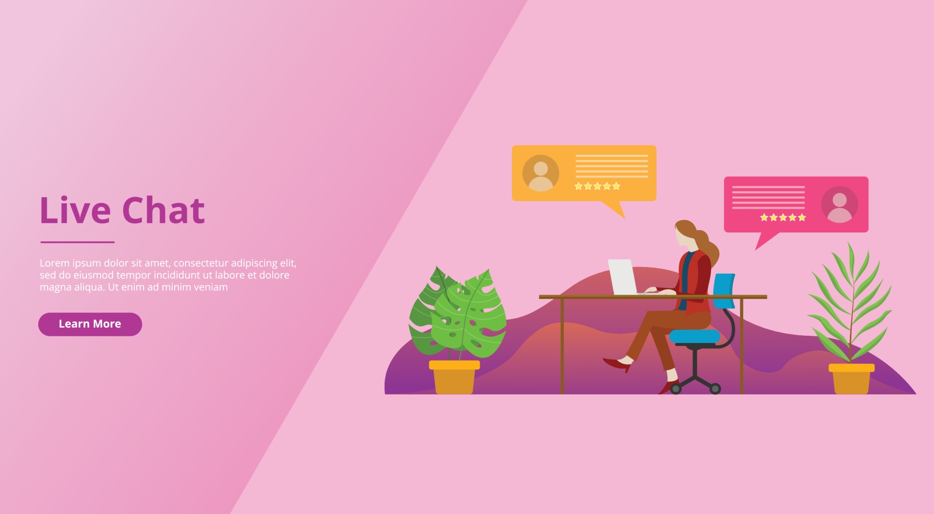 live chatting technology for website template ui or ux design 3216597 ...