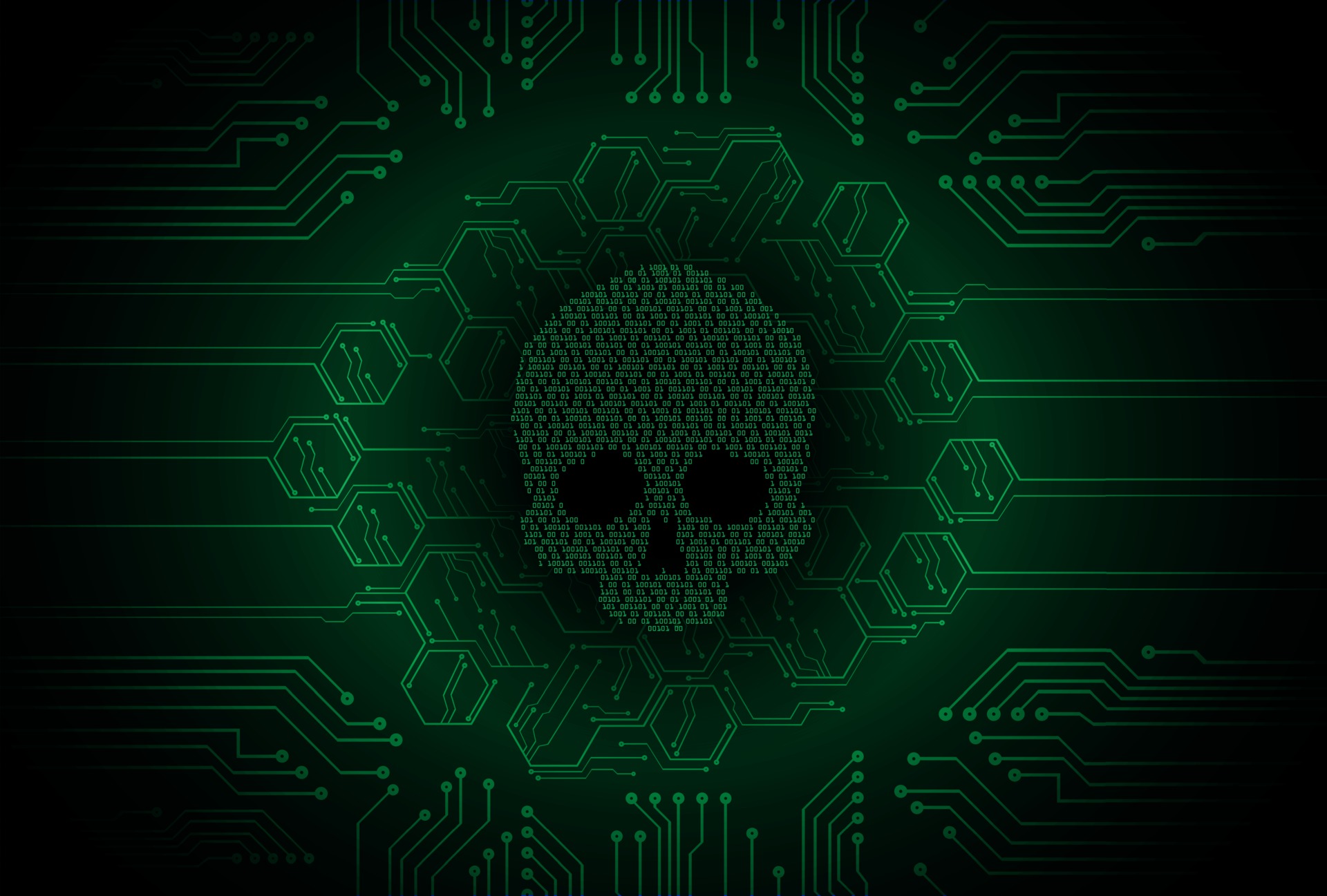 cyber hacker attack background, skull vector 3217541 Vector Art at Vecteezy