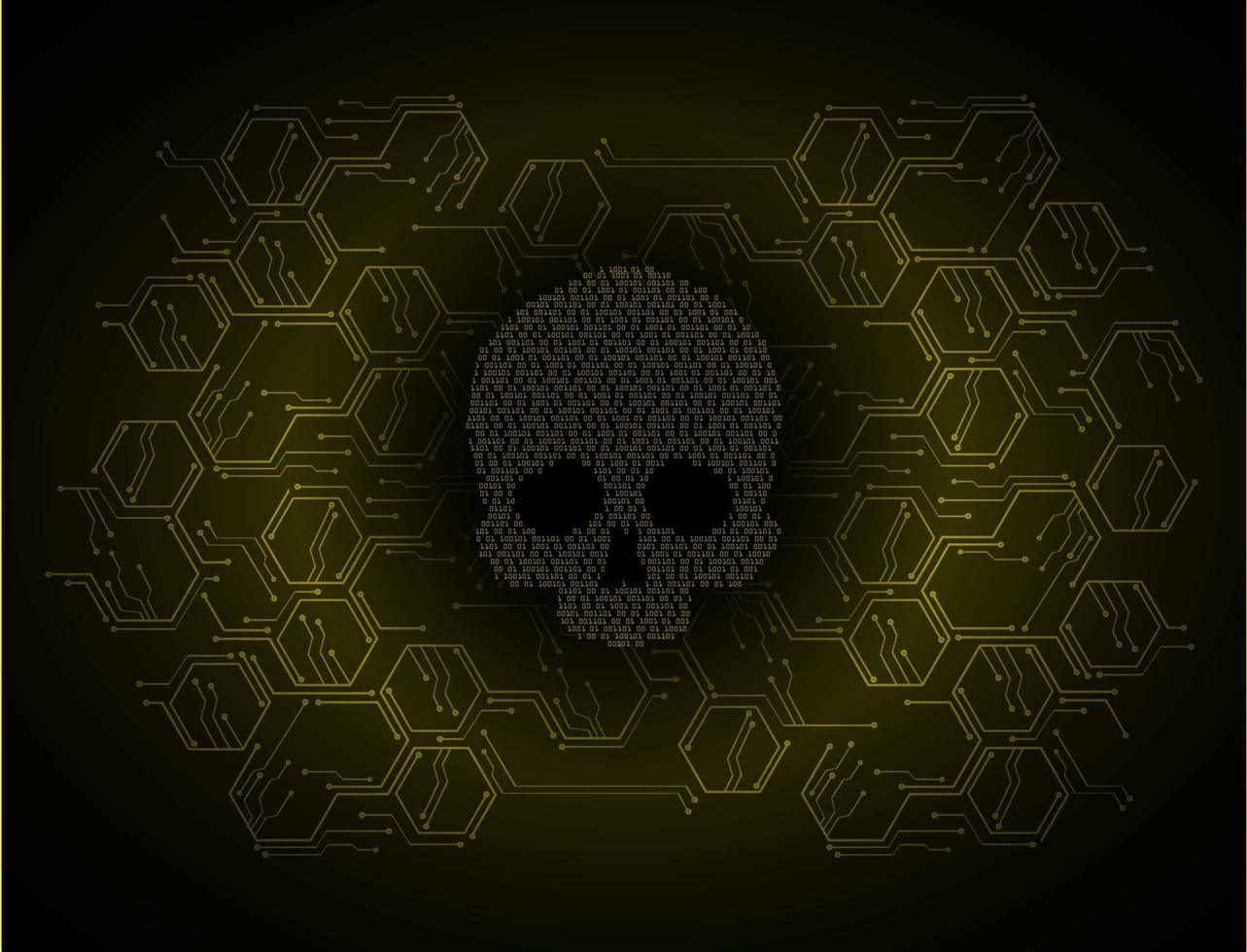 cyber hacker attack background, skull vector 3217654 Vector Art at Vecteezy