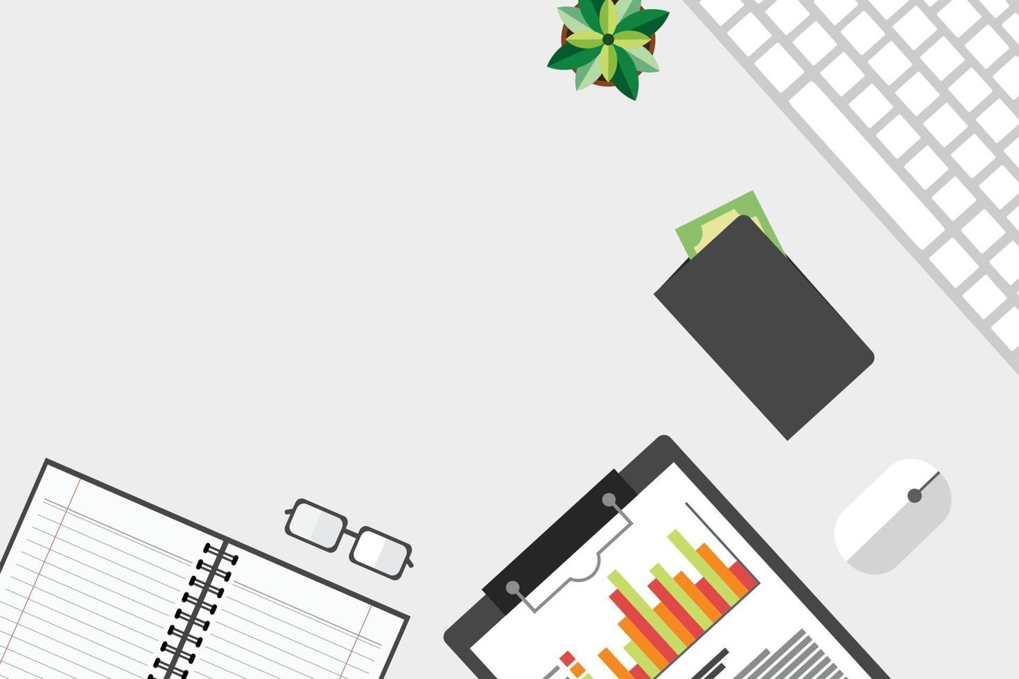 Working table and working desk with accessory on the table. 3222394 ...