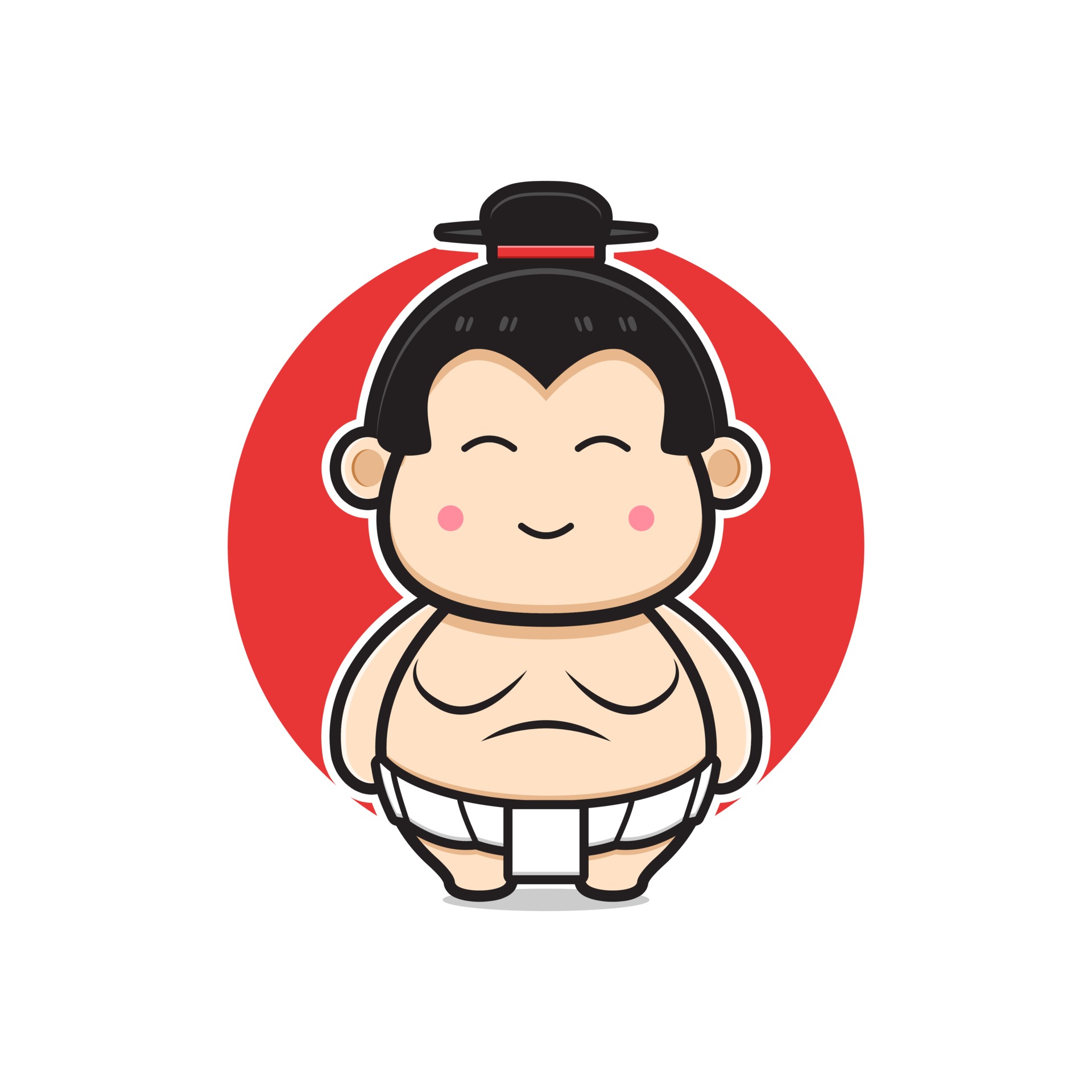 Cute Sumo Mascot Character Cartoon Icon Illustration 3224532 Vector Art At Vecteezy