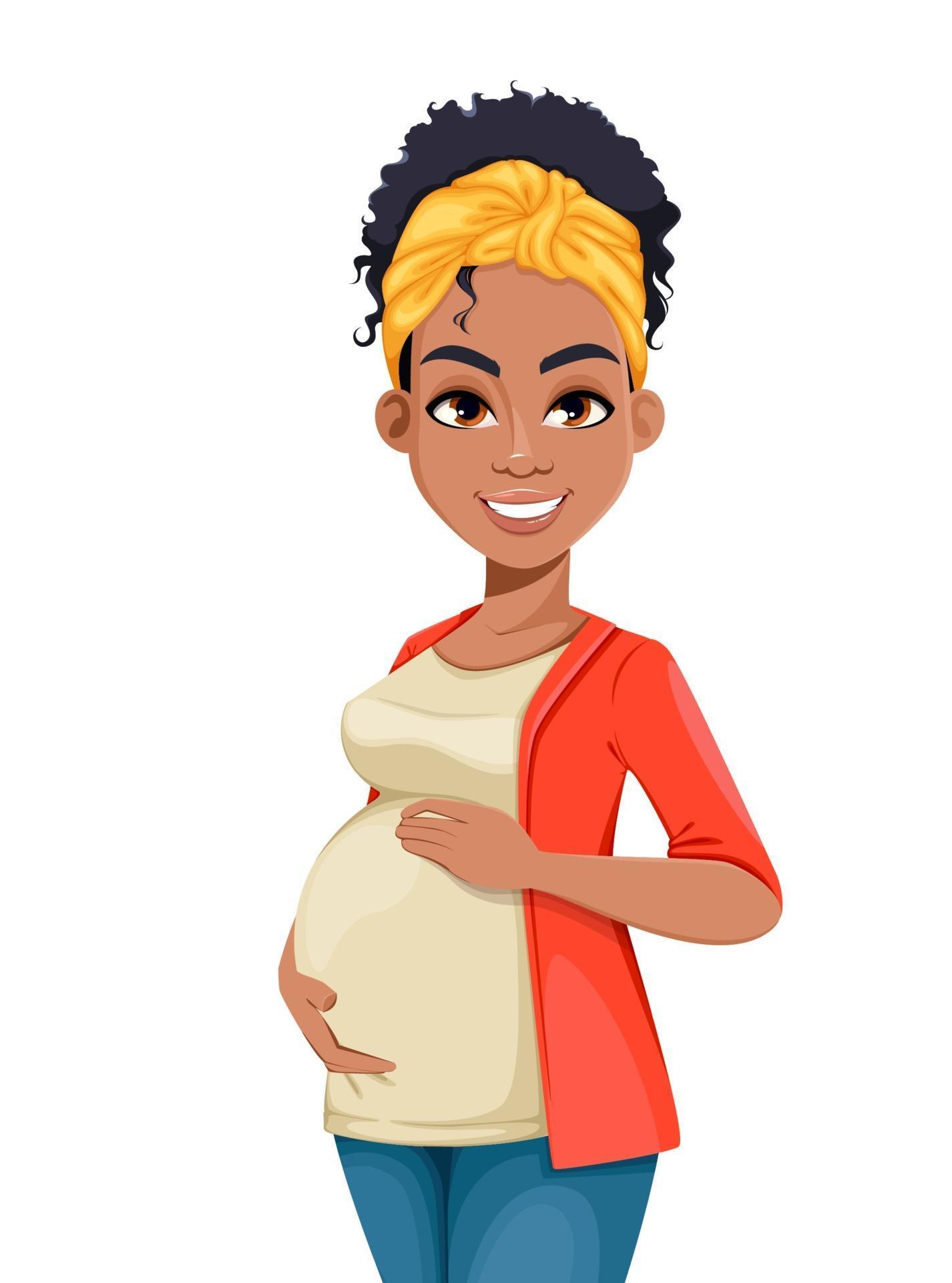 Beautiful African American Pregnant Woman 3225965 Vector Art At Vecteezy