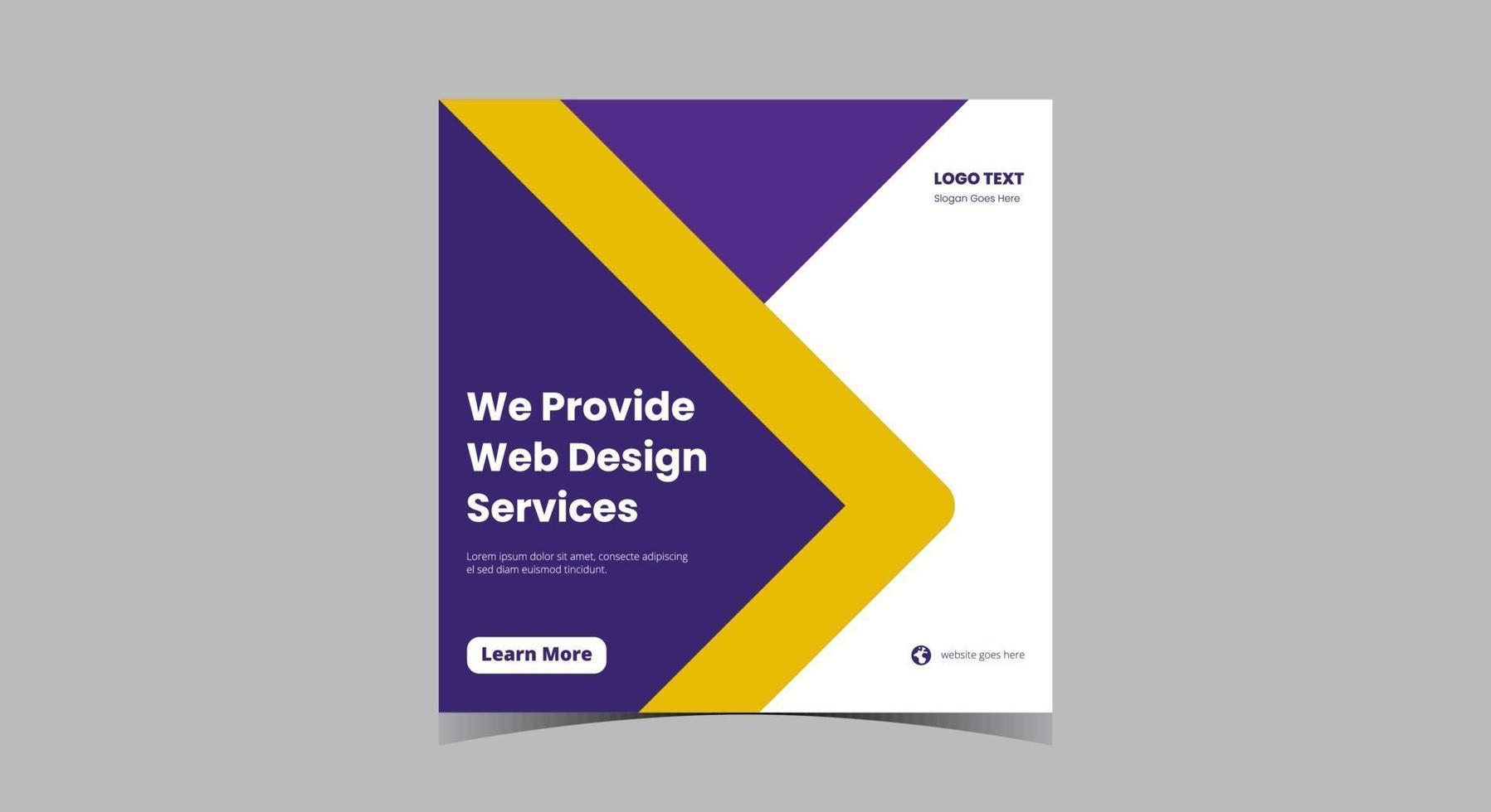 Web design and development social media post 3229394 Vector Art at Vecteezy