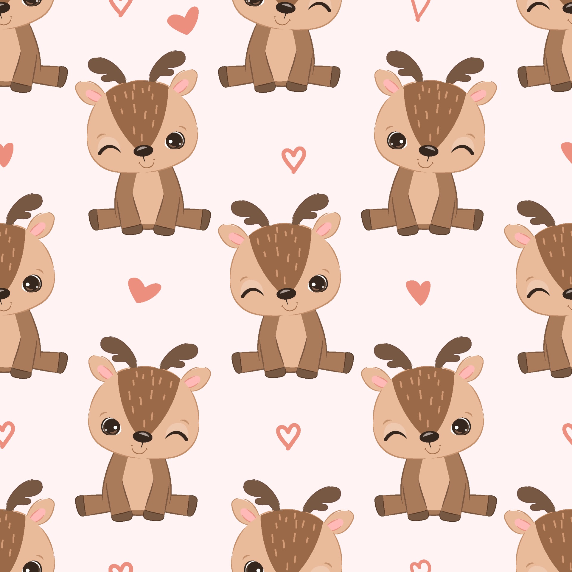 Adorable reindeer seamless pattern 3230840 Vector Art at Vecteezy