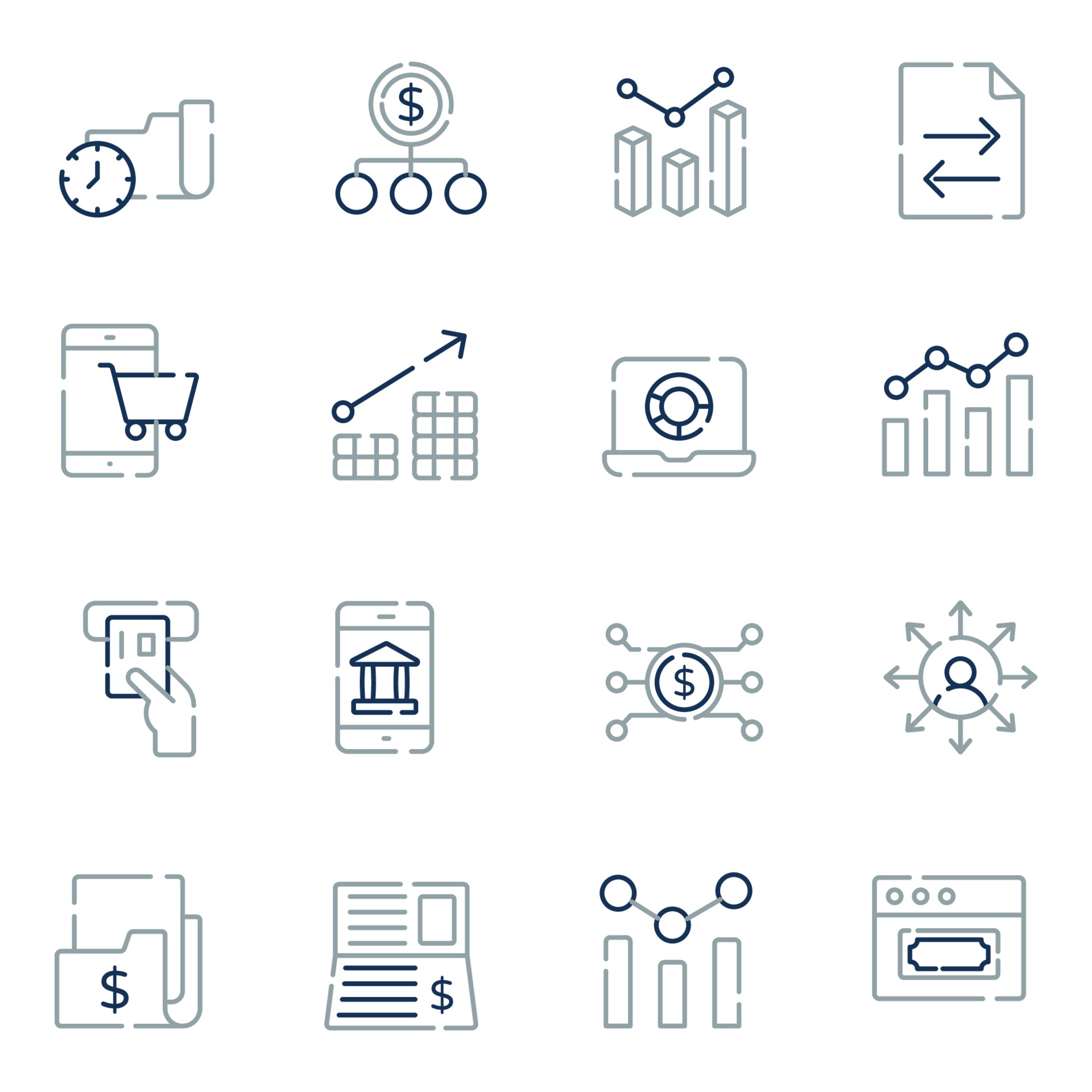 Business and Finance Line Icons 3231013 Vector Art at Vecteezy