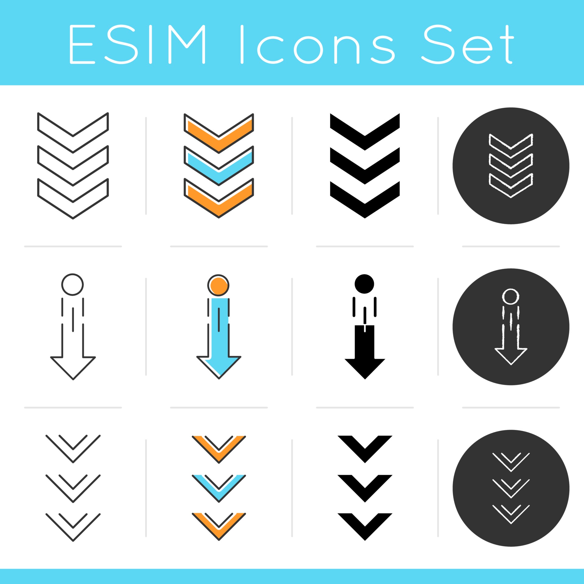 Scrolling down and uploading indicators icons set 3234449 Vector Art at Vecteezy
