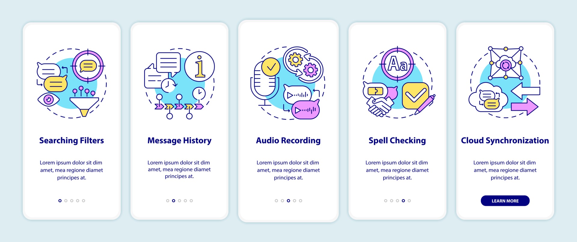 Best Messaging Feature Onboarding Mobile App Page Screen 3234800 Vector