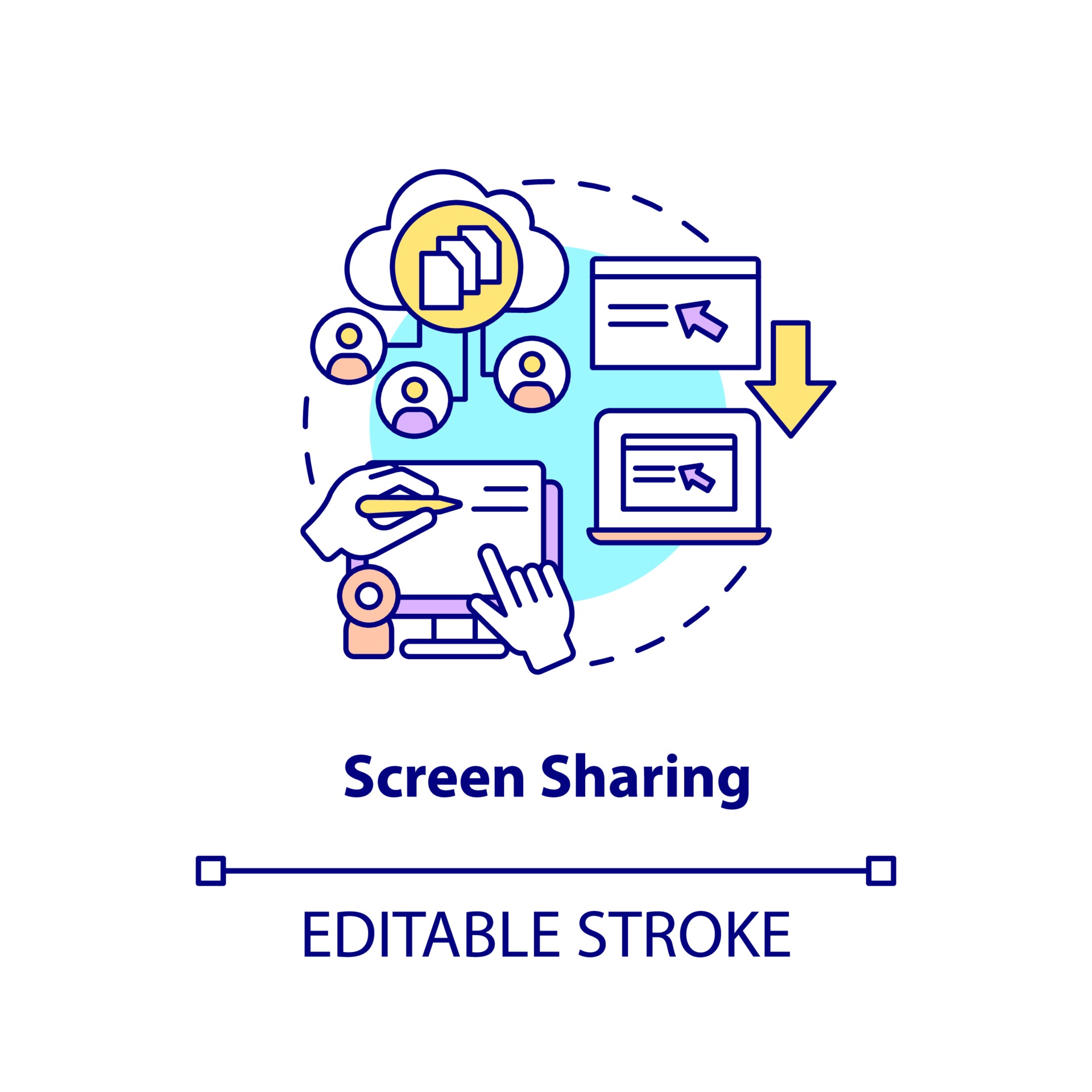 Screen sharing concept icon 3235044 Vector Art at Vecteezy Screen sharing concept icon 3235044 Vector Art at Vecteezy