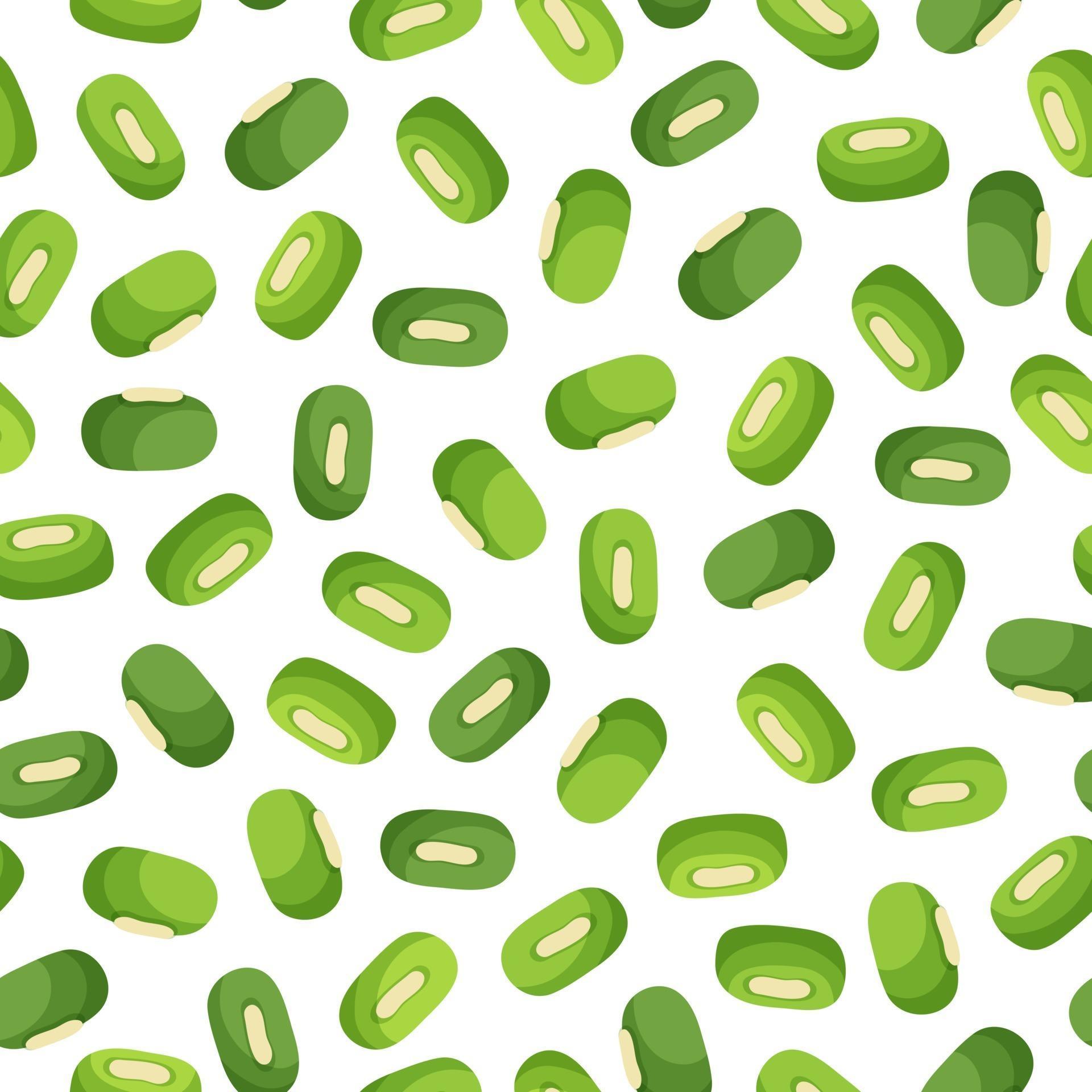 Mung Beans Vector Cartoon Seamless Pattern For Farmer Market Design 3237746 Vector Art At Vecteezy