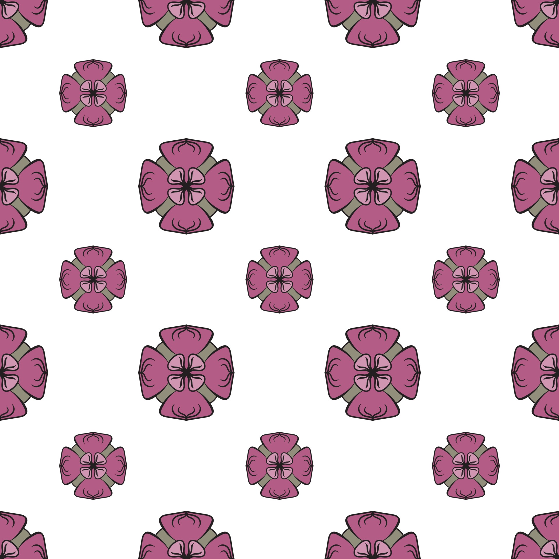 fabric repeat pattern-seamless flat colorful hand drawn repeat pattern ...