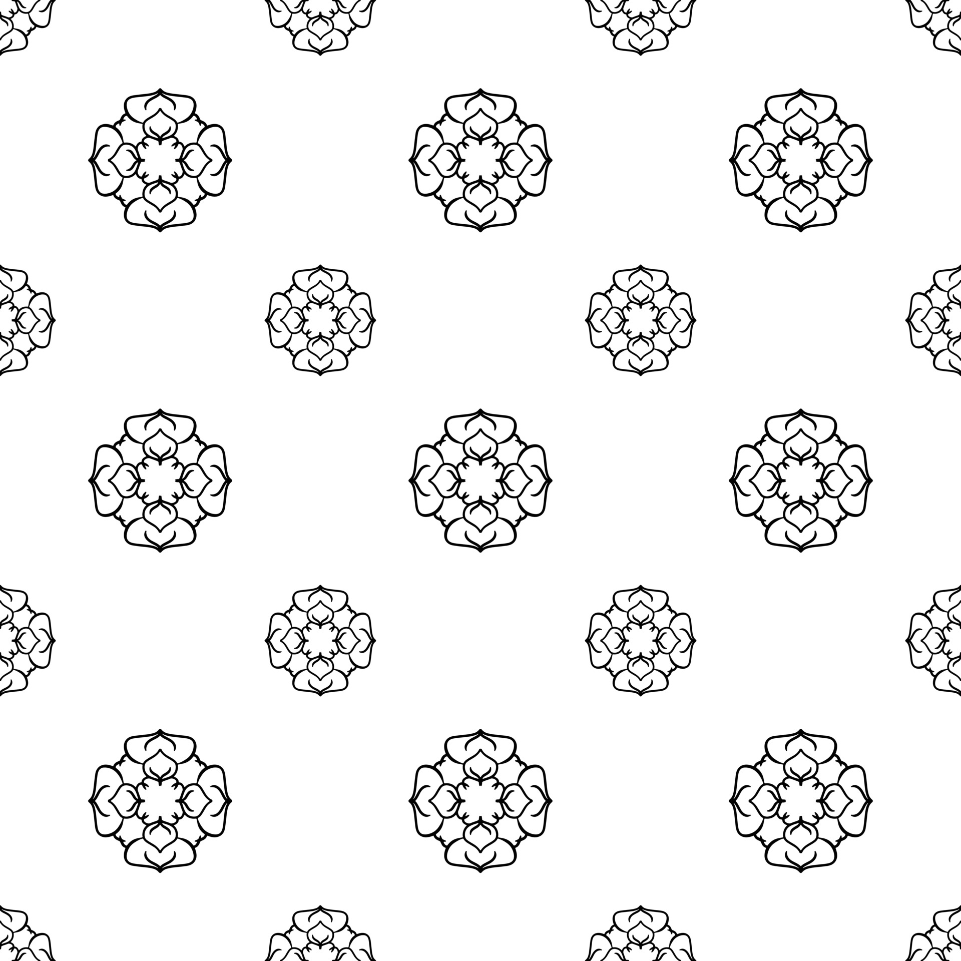 Single colored hand drawn repeat pattern on transparent background ...
