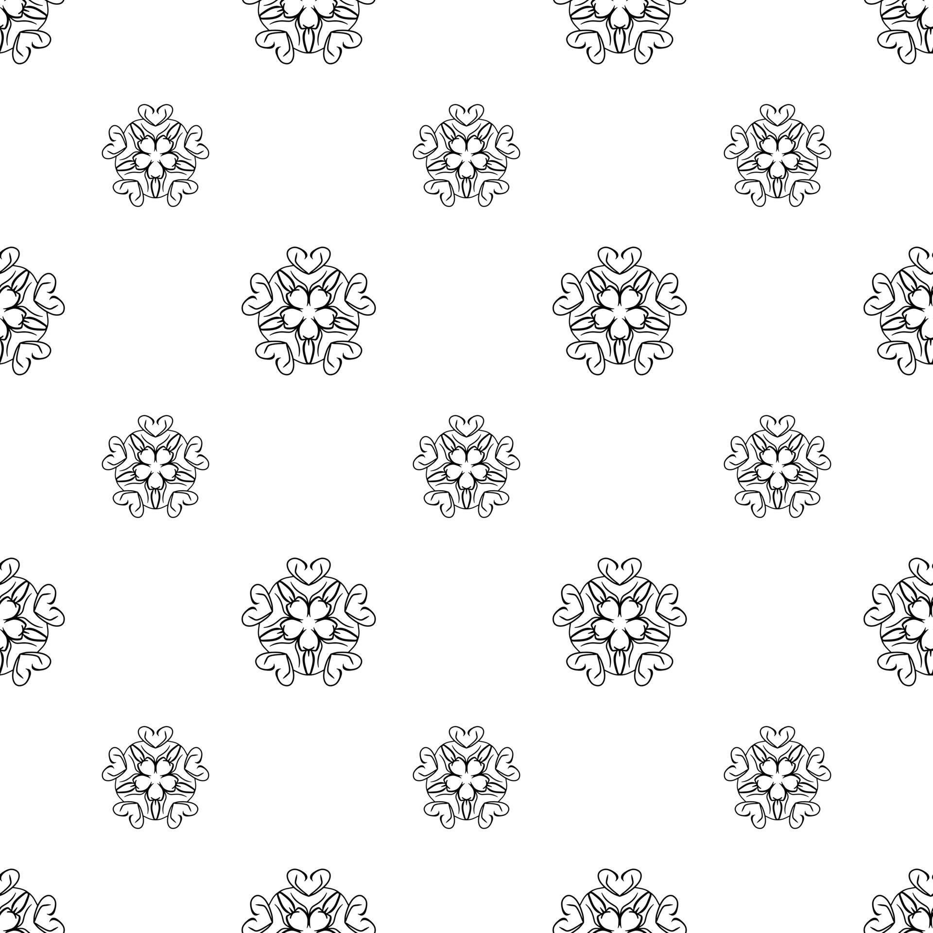Single colored hand drawn repeat pattern on transparent background ...