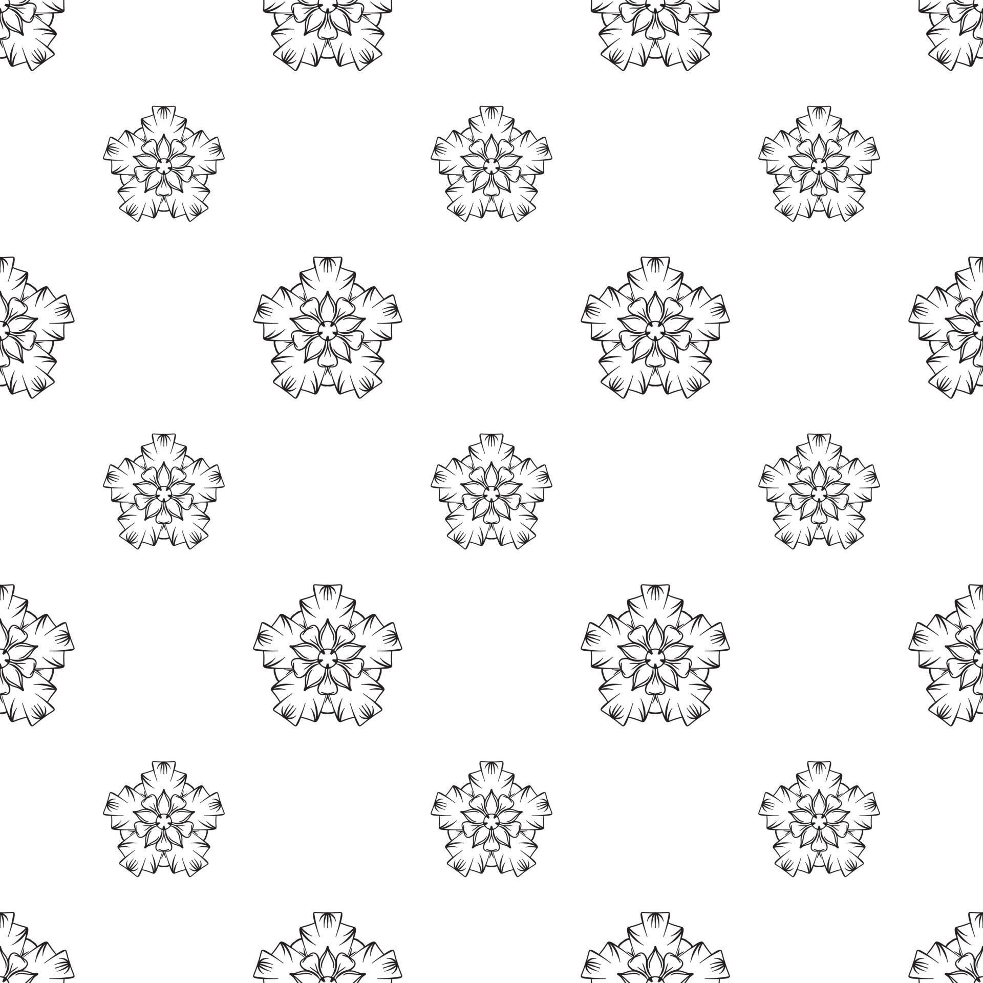 Single colored hand drawn repeat pattern on transparent background ...