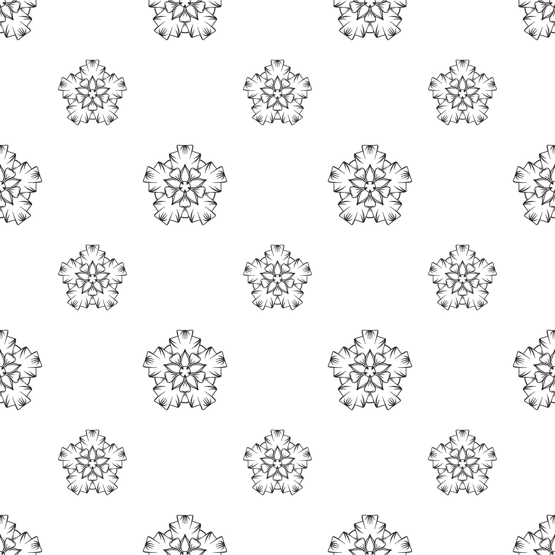 Single colored hand drawn repeat pattern on transparent background ...