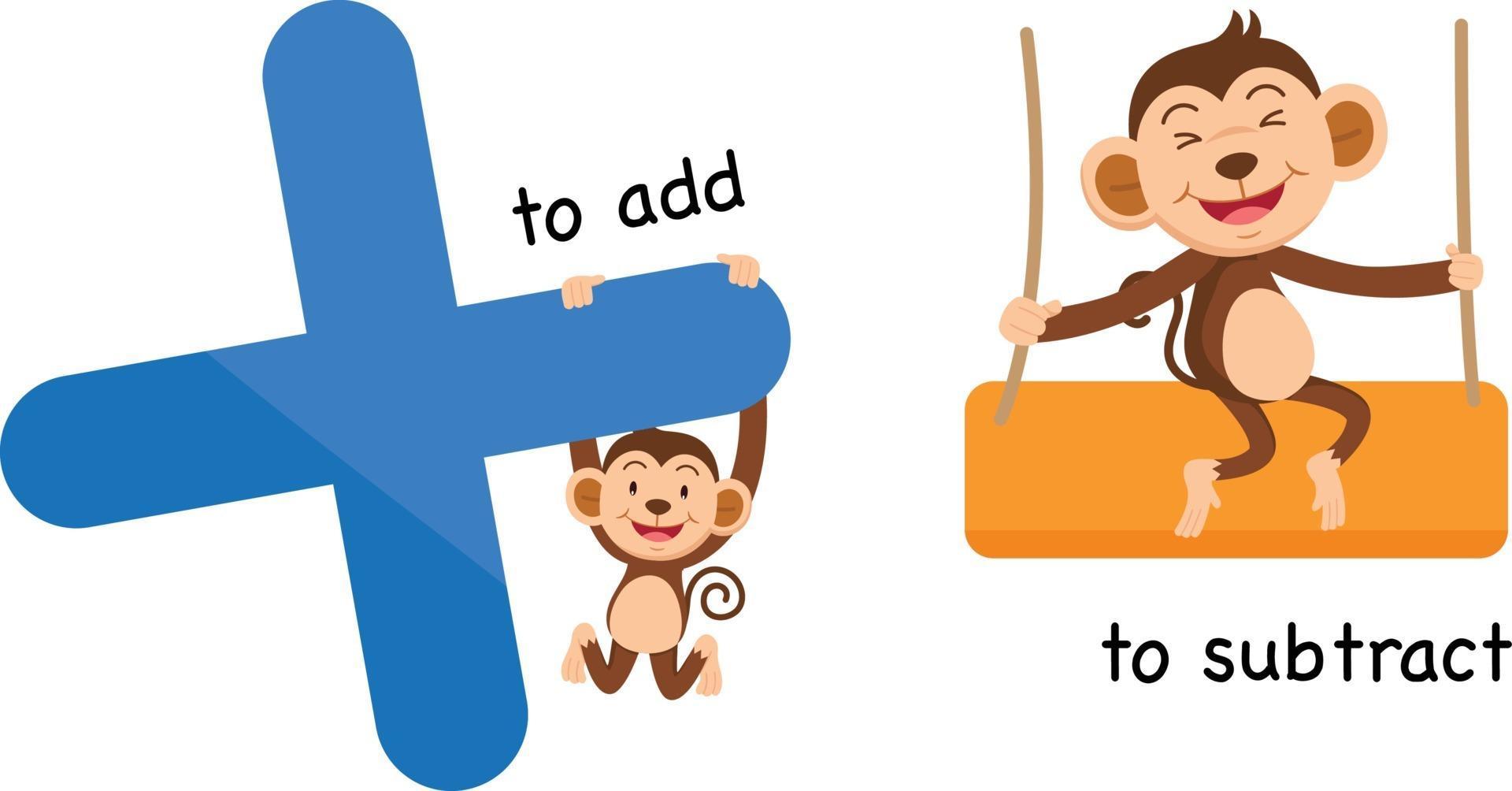 Opposite to add and to subtract vector illustration 3240185 Vector Art ... Opposite to add and to subtract vector illustration 3240185 Vector Art ...