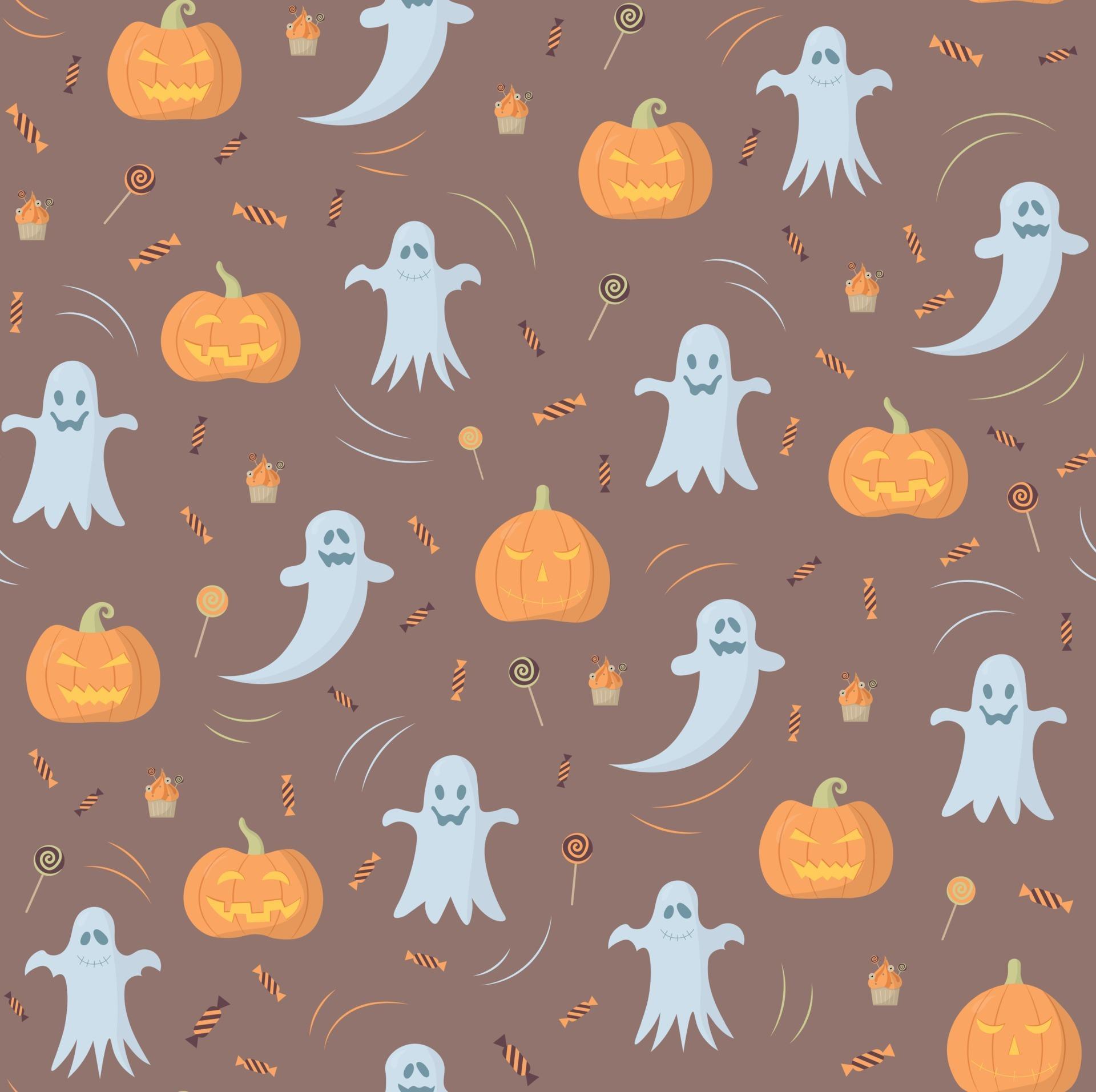 Halloween seamless pattern in pastel color 3240525 Vector Art at Vecteezy