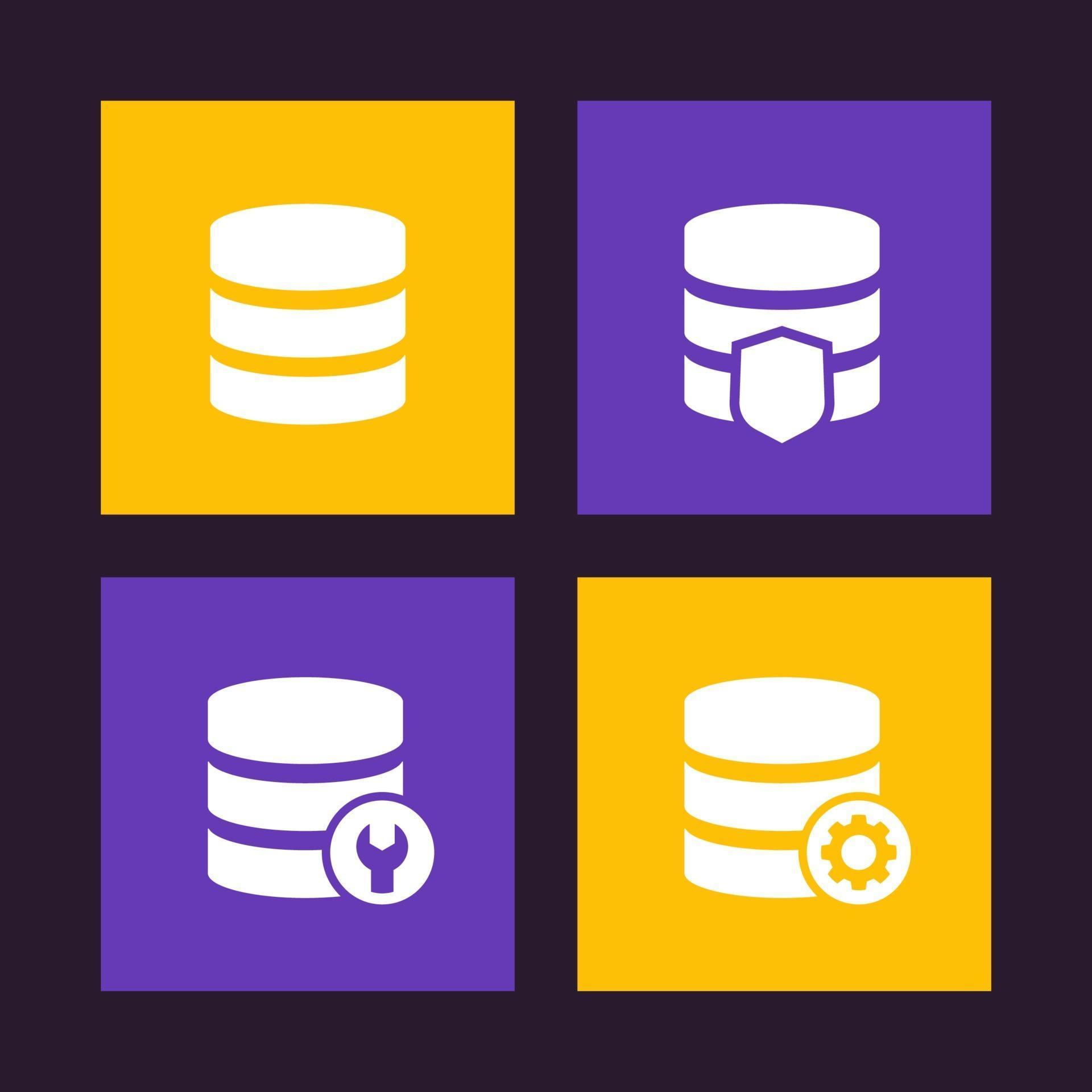 database, data storage icons 3241298 Vector Art at Vecteezy