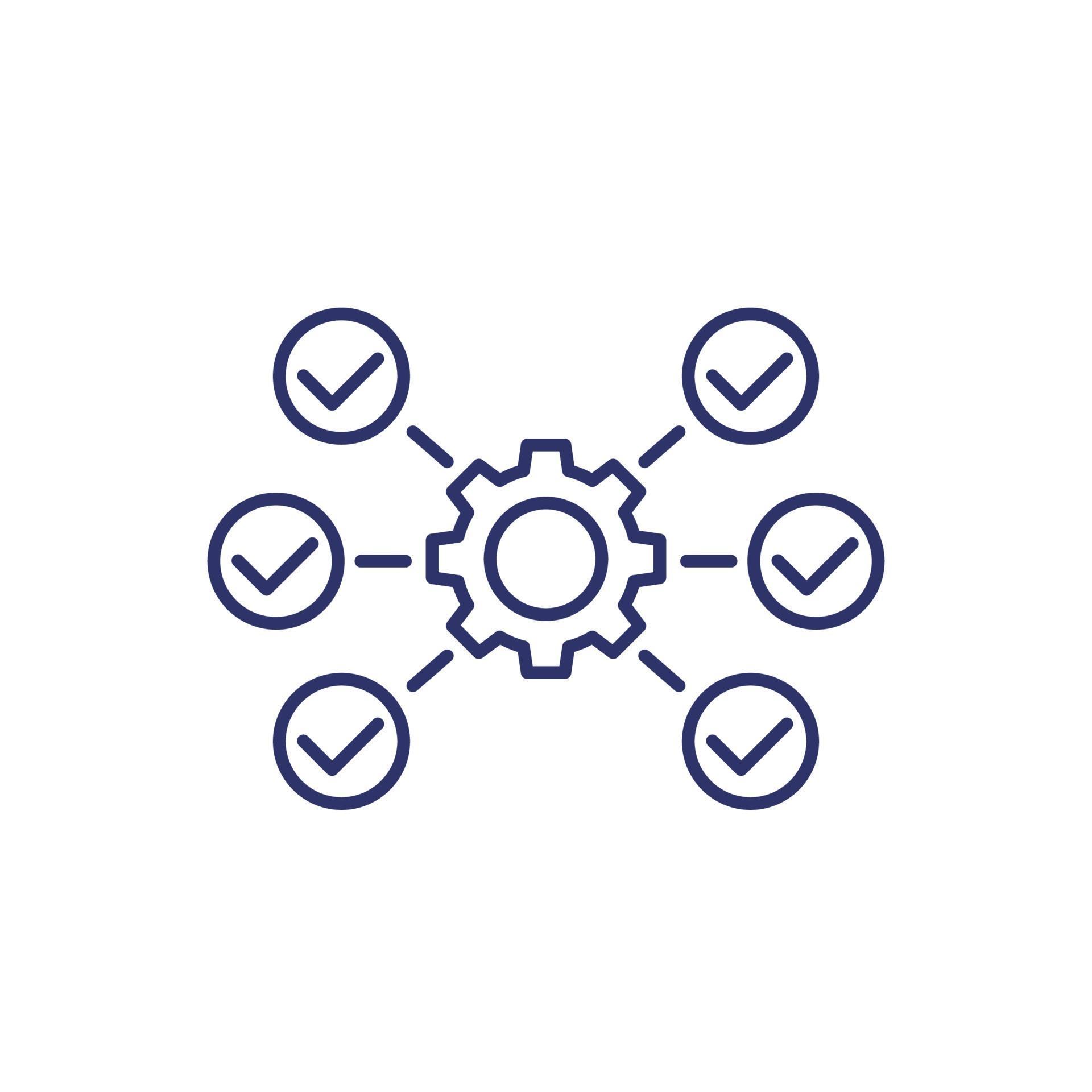 project execution line icon on white 3241349 Vector Art at Vecteezy