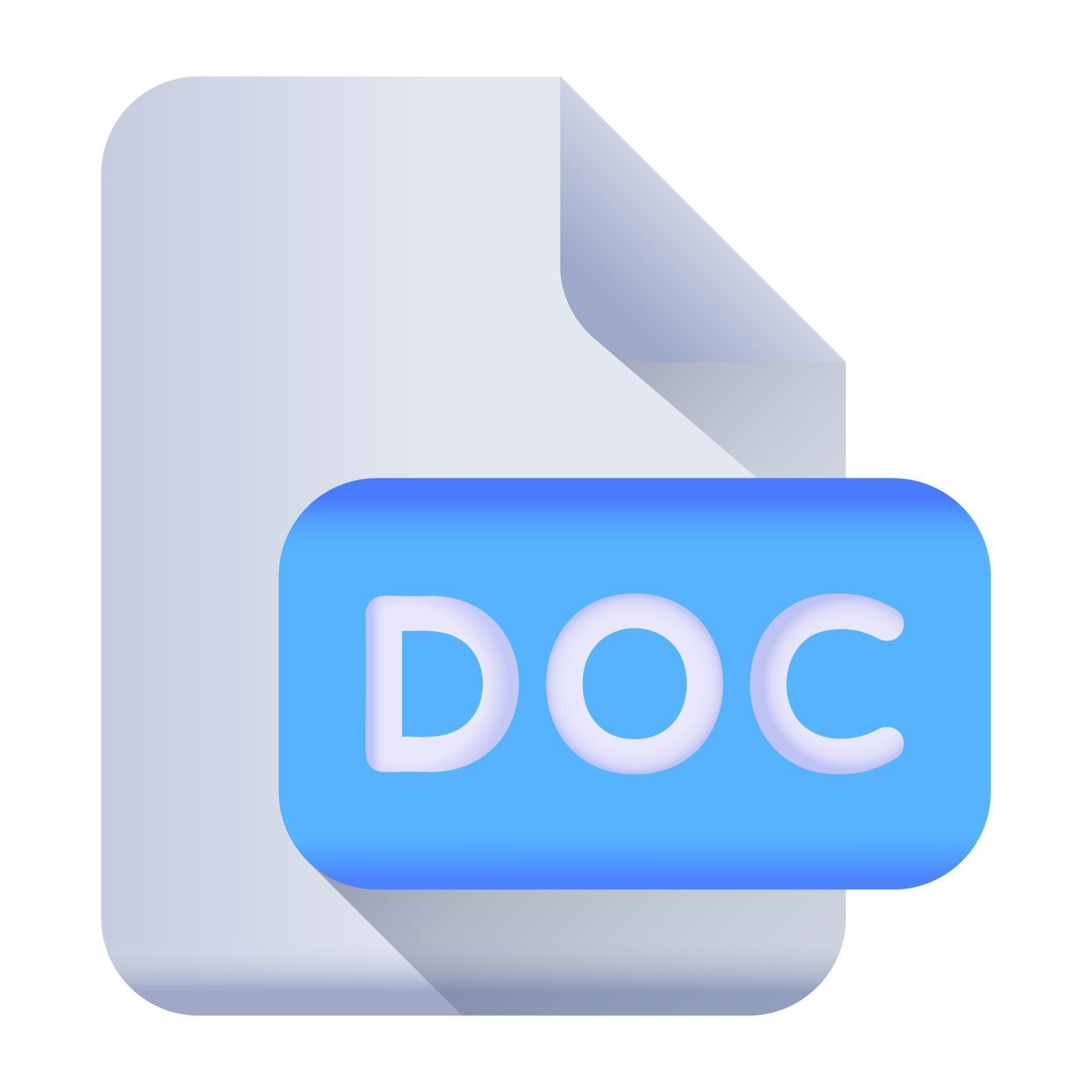 Doc File and Extension 3241884 Vector Art at Vecteezy