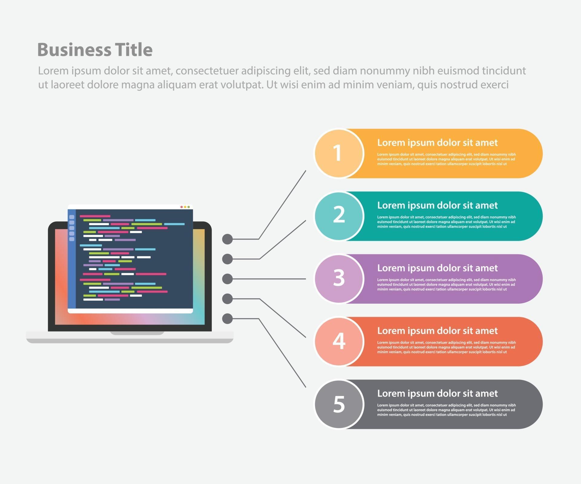 programming infographic data template banner 3244498 Vector Art at Vecteezy