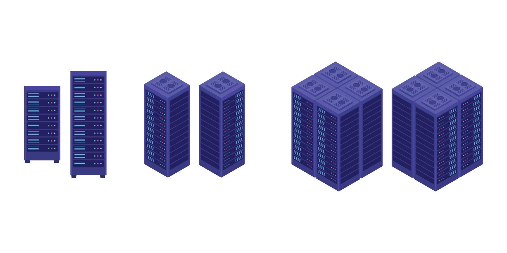 Server Data Center Collection Infographic Template Banner 3244519